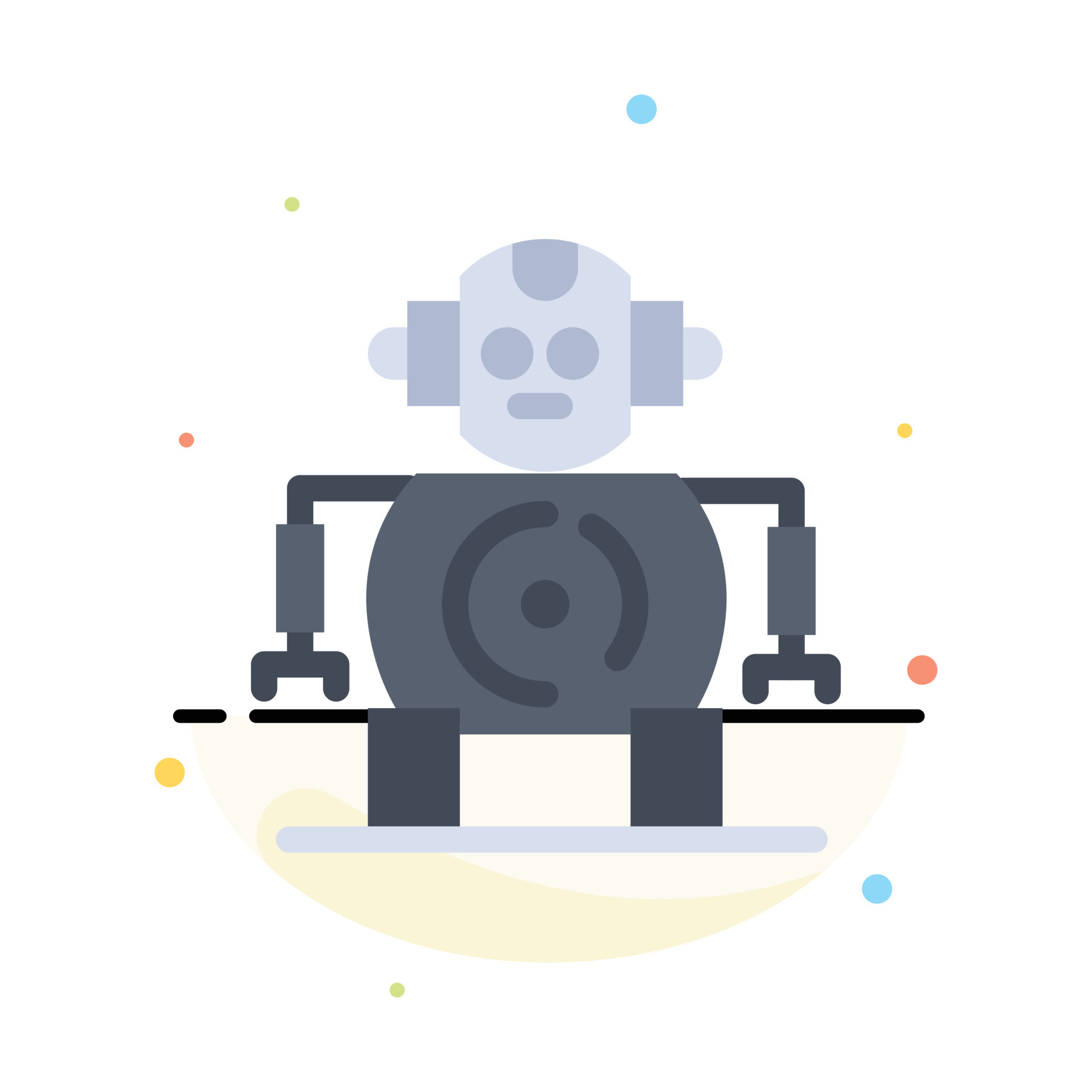 Cnc Robotics Technology Abstract Flat Color Icon Template 13494968