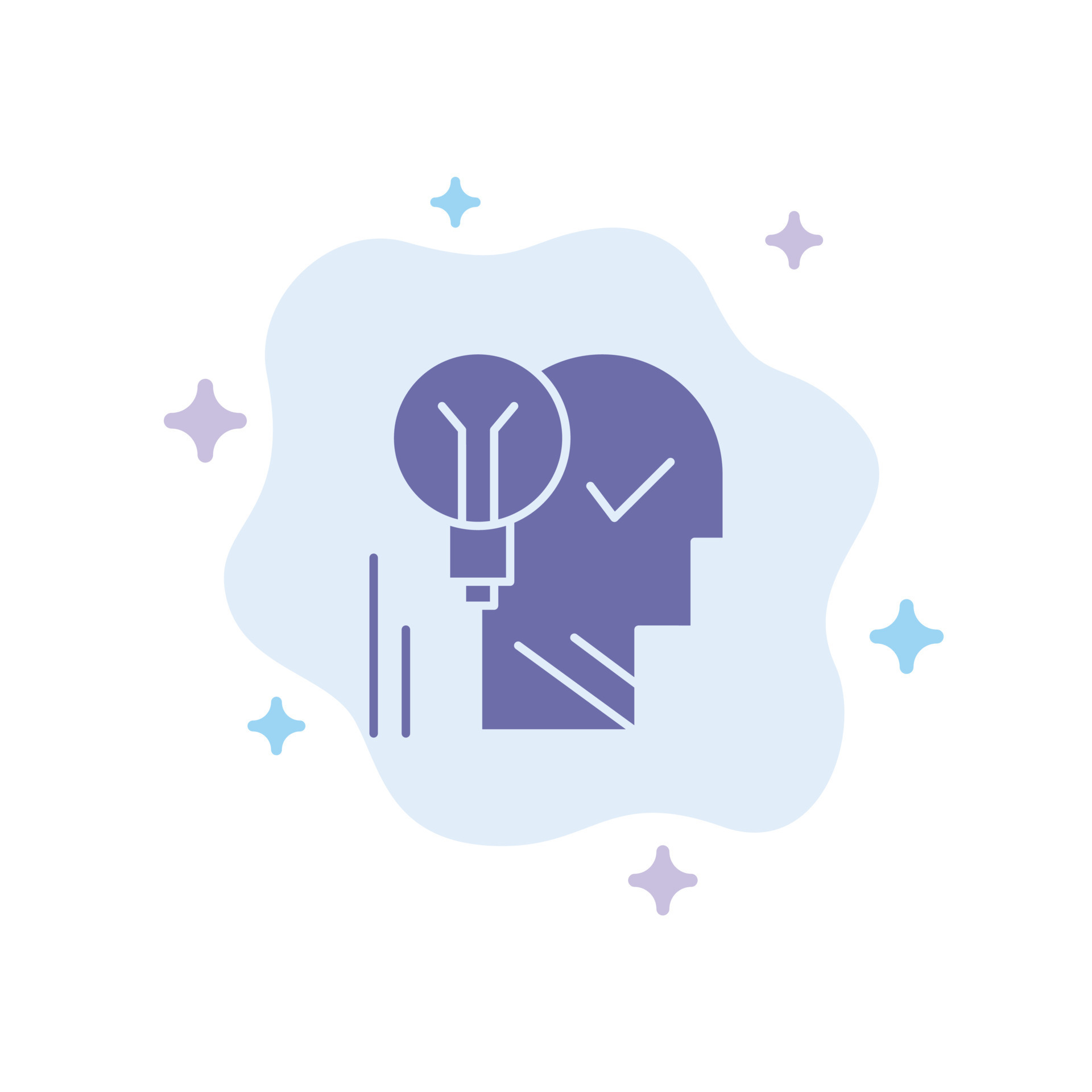 Creative Brain Idea Light bulb Mind Personal Power Success Blue Icon on ... Creative Brain Idea Light bulb Mind Personal Power Success Blue Icon on ...