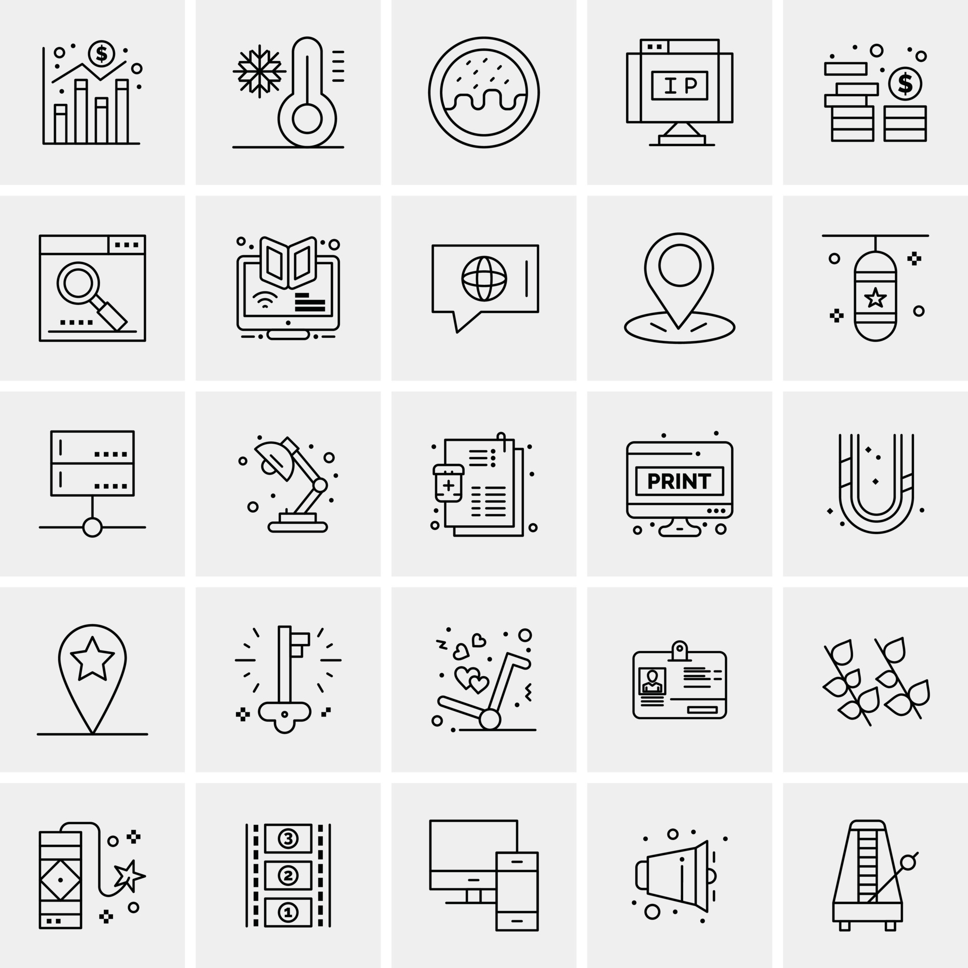 Business Career Cv Job Resume Bold and thin black line icon set 13495425 Vector Art at Vecteezy