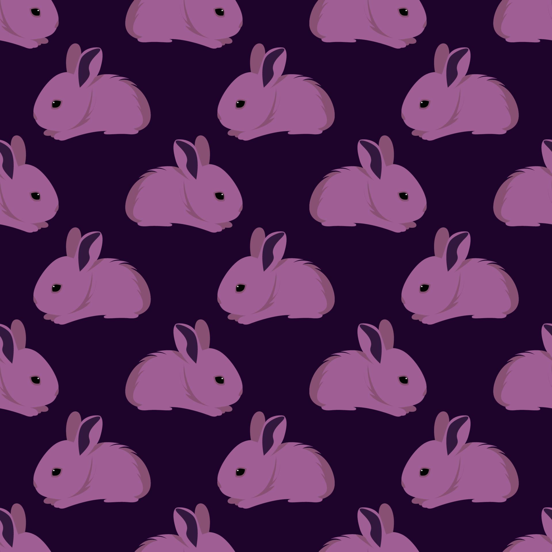 Rabbits pattern, illustration, vector on white background 13495853 ...