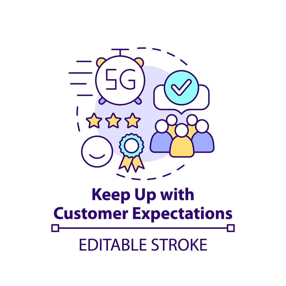 Keep Up With Customer Expectations Concept Icon Digital First Strategy Abstract Idea Thin Line