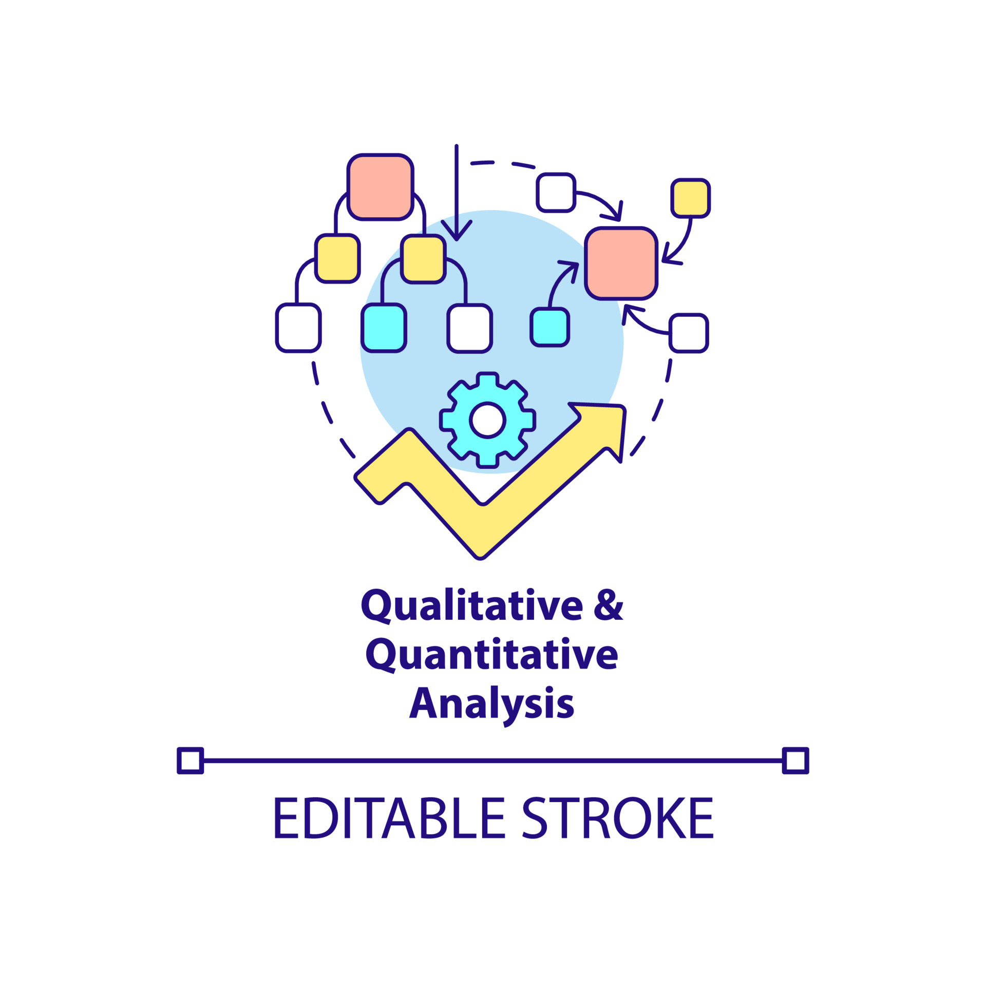 Qualitative And Quantitative Analysis Concept Icon Risk Management