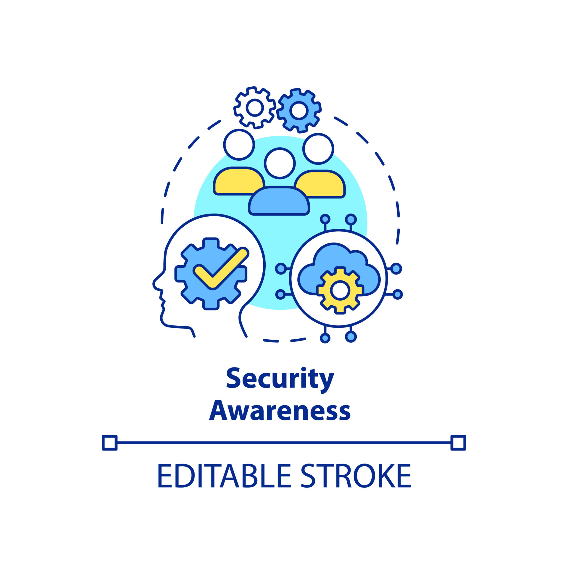 Security Awareness Concept Icon Cybersecurity Risk Control Abstract Idea Thin Line Illustration