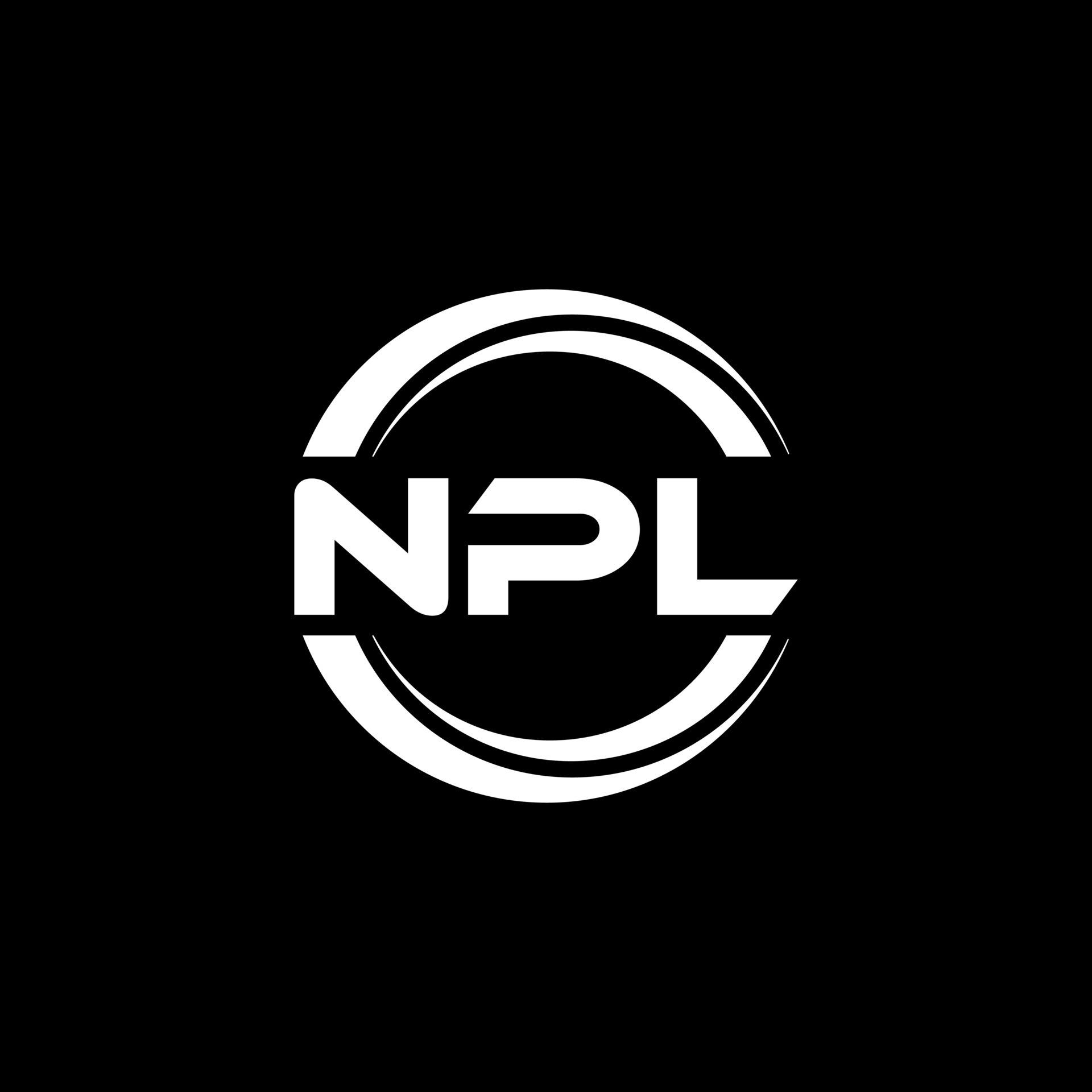 diseño de logotipo de letra npl en ilustración. logotipo vectorial, diseños de caligrafía para ...