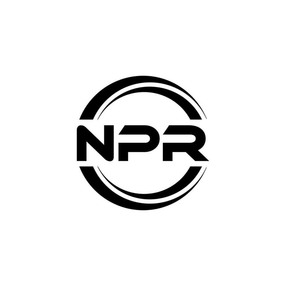 NPR letter logo design in illustration. Vector logo, calligraphy designs for logo, Poster ...