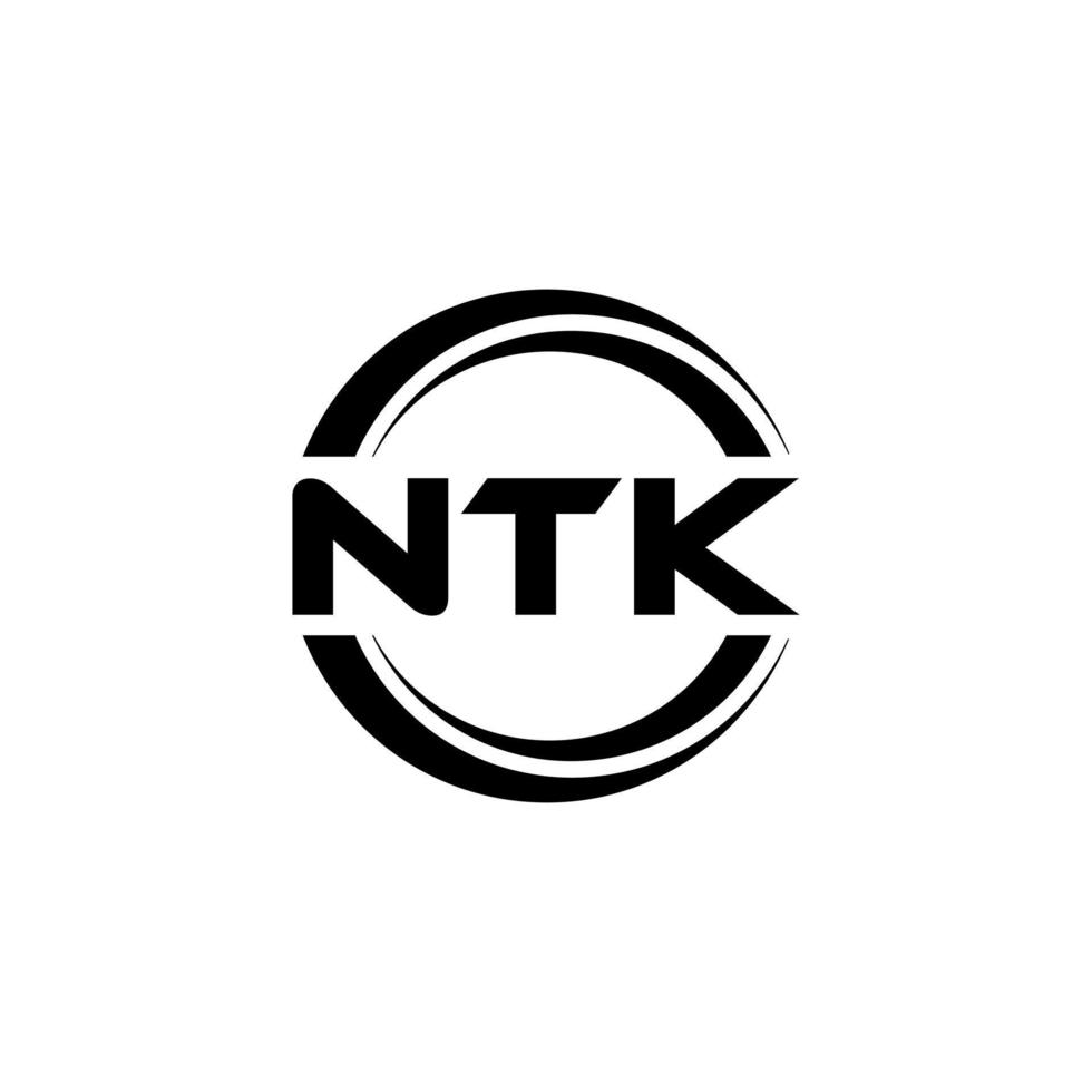 diseño de logotipo de letra ntk en ilustración. logotipo vectorial, diseños de caligrafía para ...