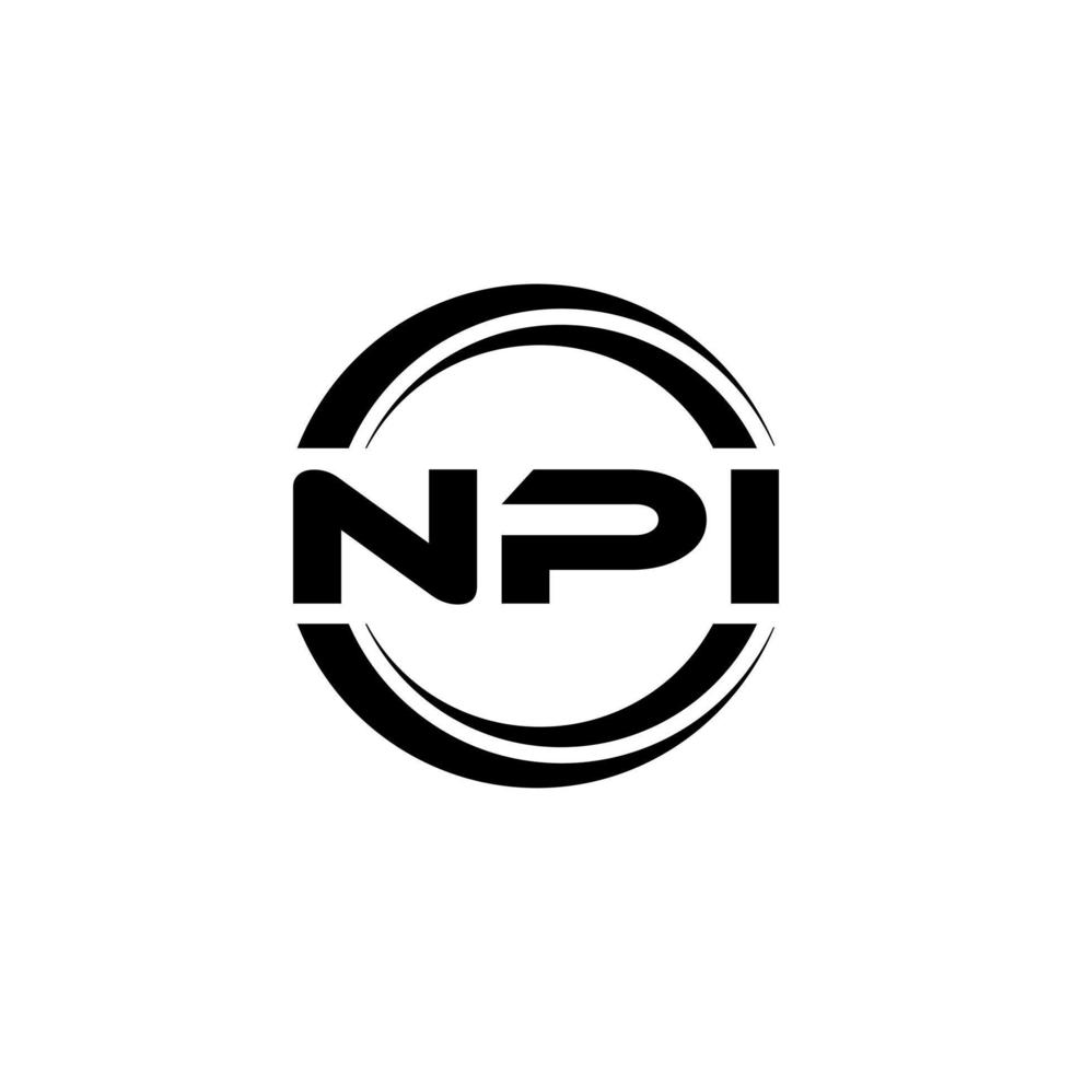 NPI letter logo design in illustration. Vector logo, calligraphy designs for logo, Poster ...