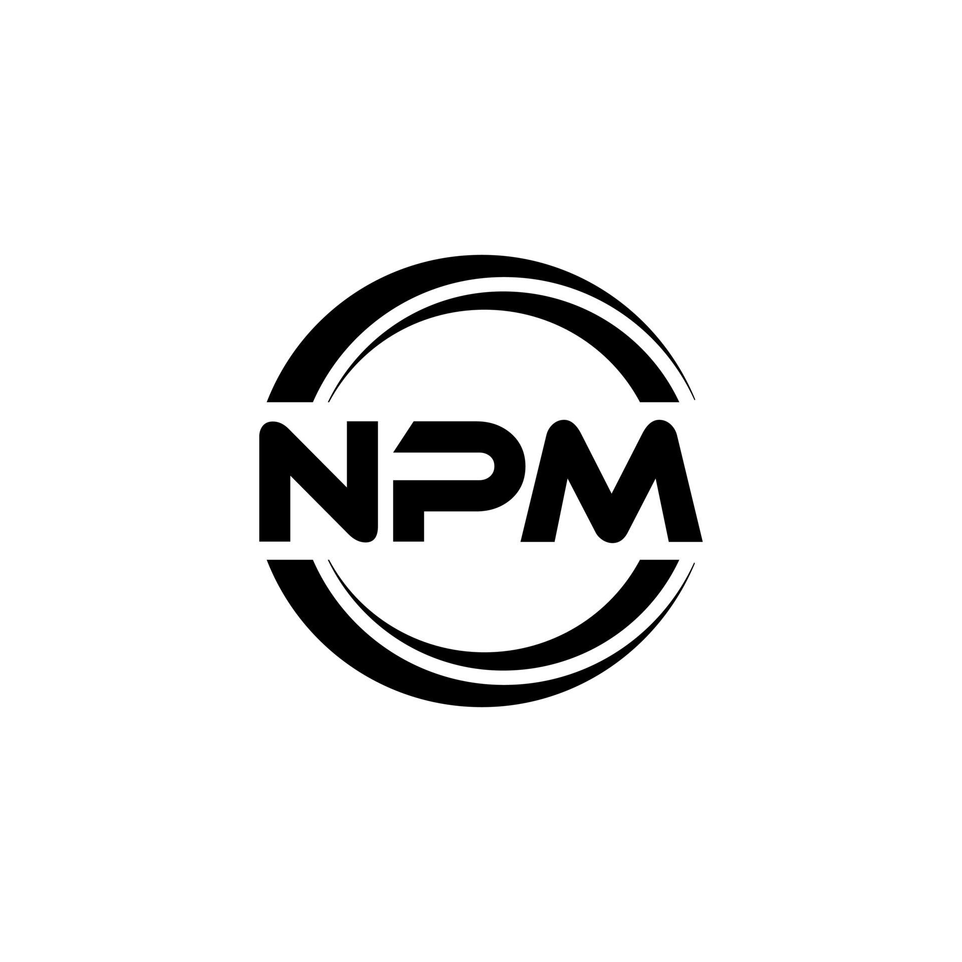 NPM letter logo design in illustration. Vector logo, calligraphy ... NPM letter logo design in illustration. Vector logo, calligraphy ...