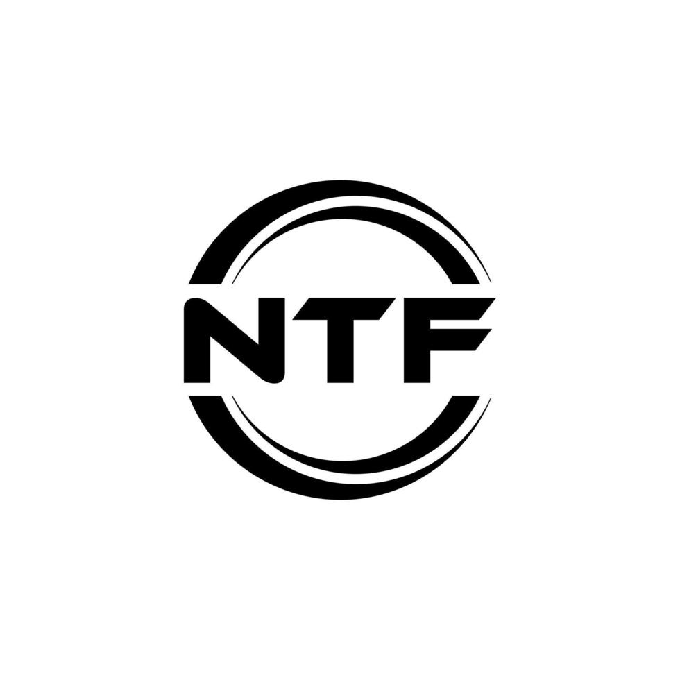 diseño de logotipo de letra ntf en ilustración. logotipo vectorial, diseños de caligrafía para ...