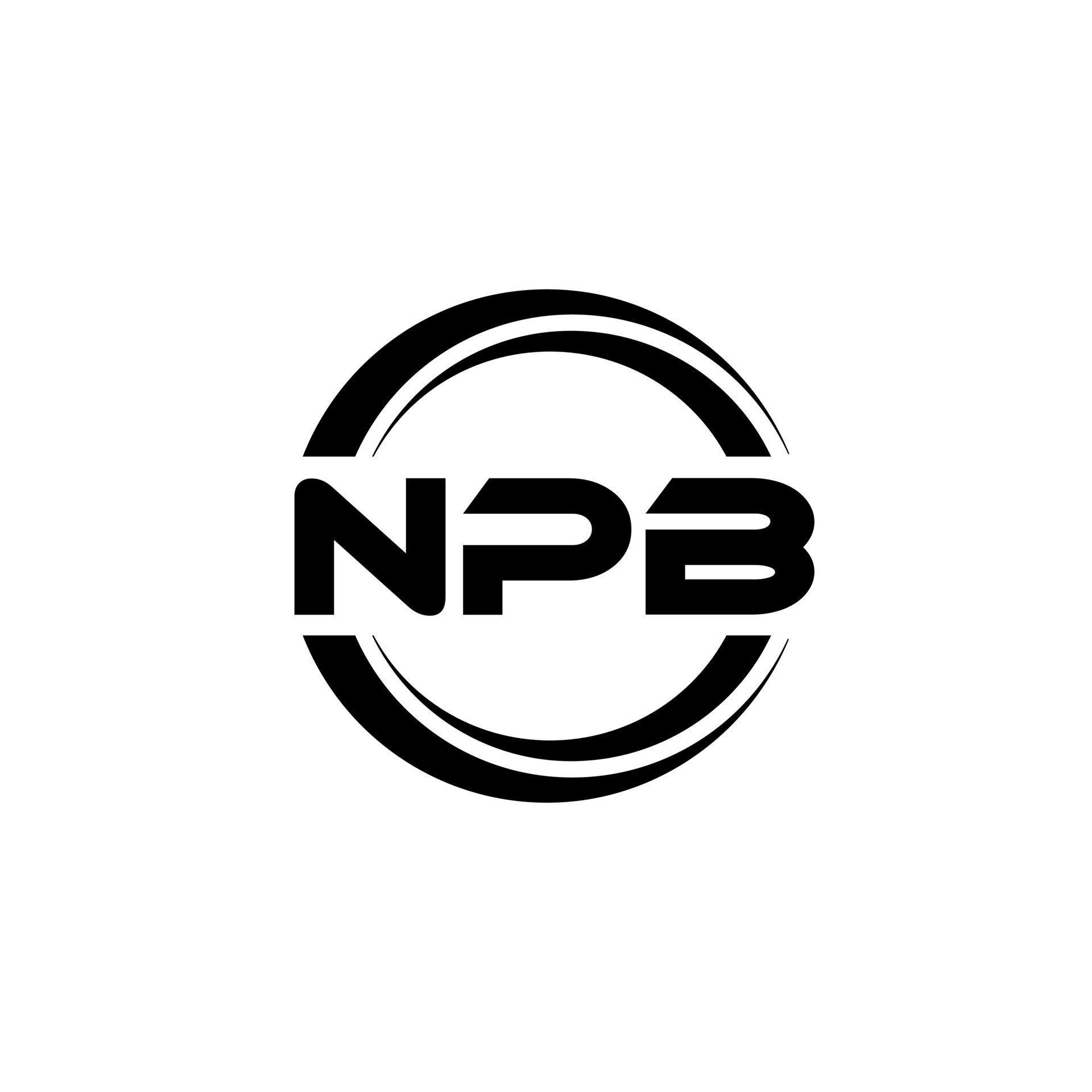 diseño de logotipo de letra npb en ilustración. logotipo vectorial, diseños de caligrafía para ...
