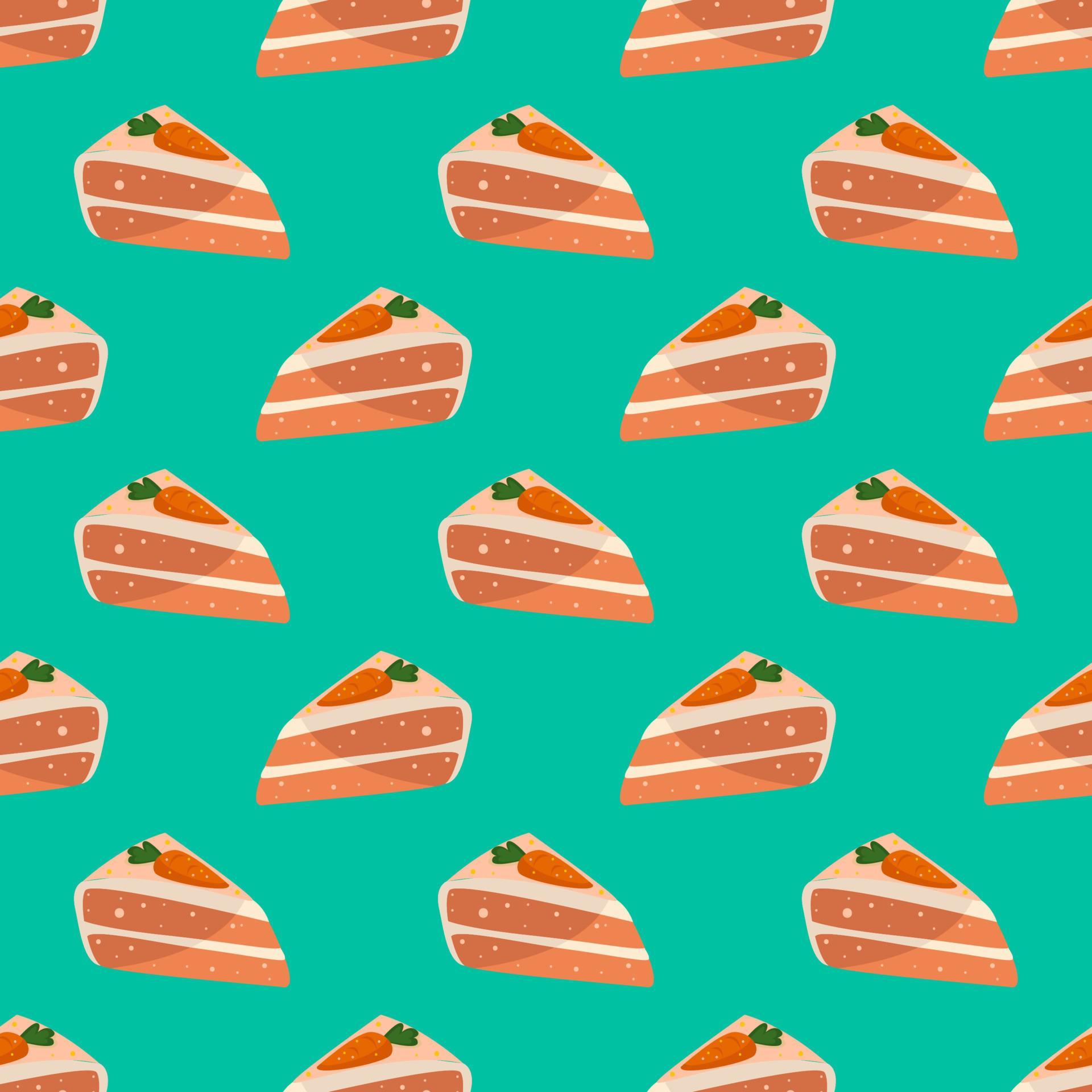 Cakes pattern, seamless pattern on green background. 13502007 Vector ...