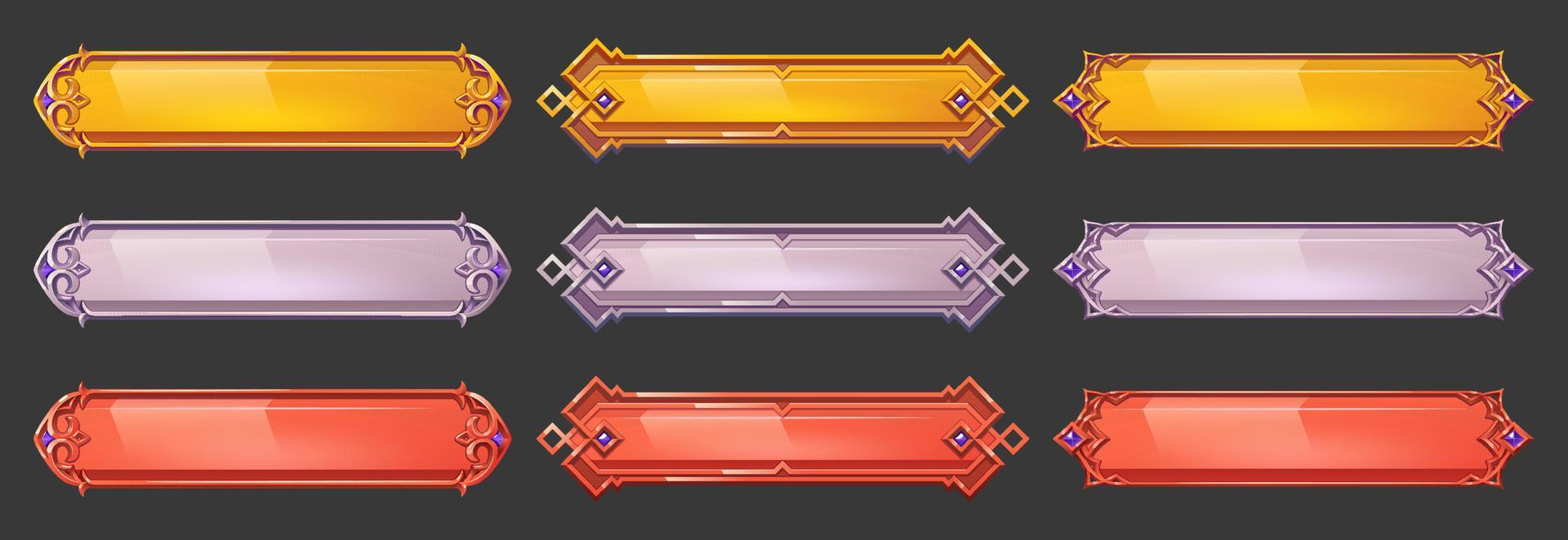 Medieval game menu frames, ui elements, buttons 13504180 Vector Art at ... Medieval game menu frames, ui elements, buttons 13504180 Vector Art at ...