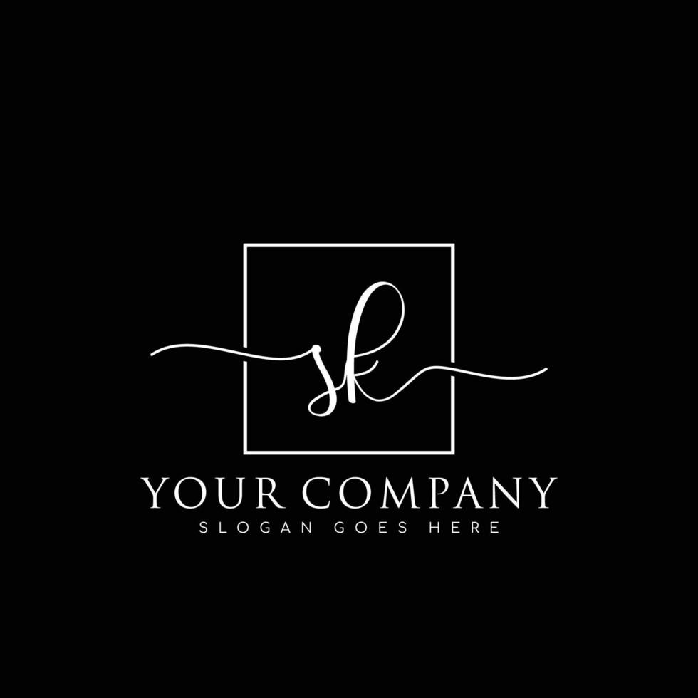 SK Initial handwriting minimalist logo vector 13504561 Vector Art at ... SK Initial handwriting minimalist logo vector 13504561 Vector Art at ...