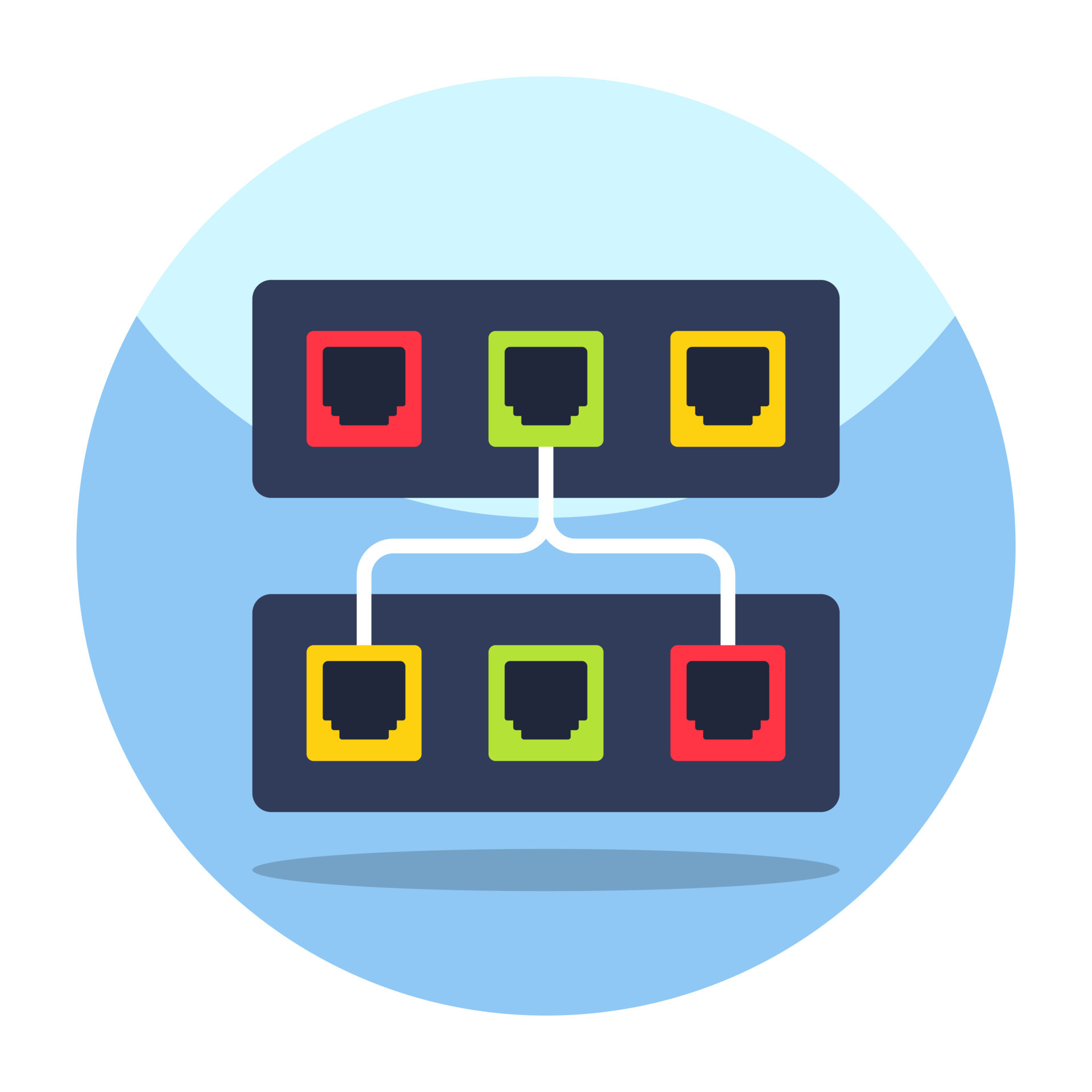 A Unique Design Icon Of Server Connection 13506094 Vector Art At Vecteezy