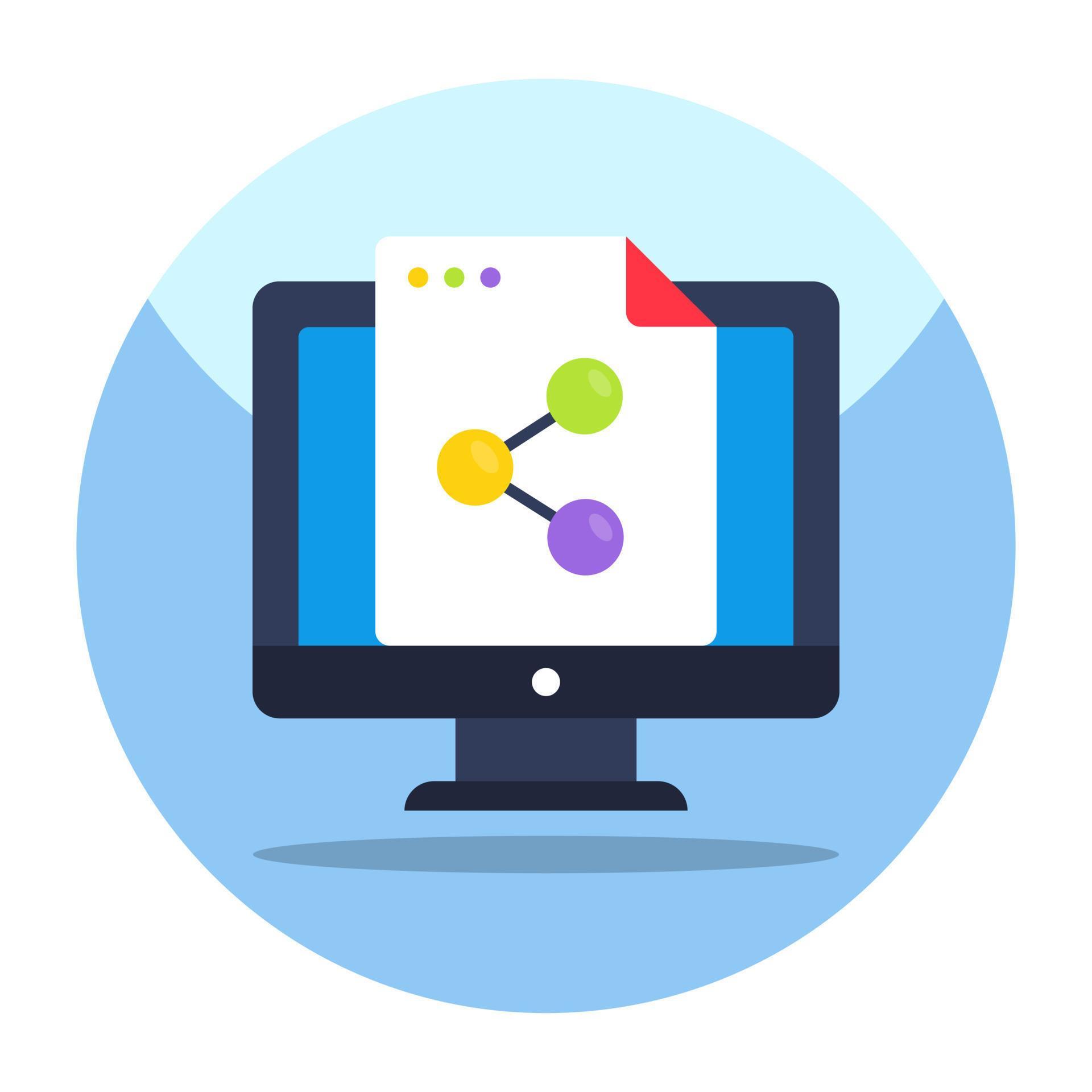 Conceptual flat design icon of share file 13506294 Vector Art at Vecteezy