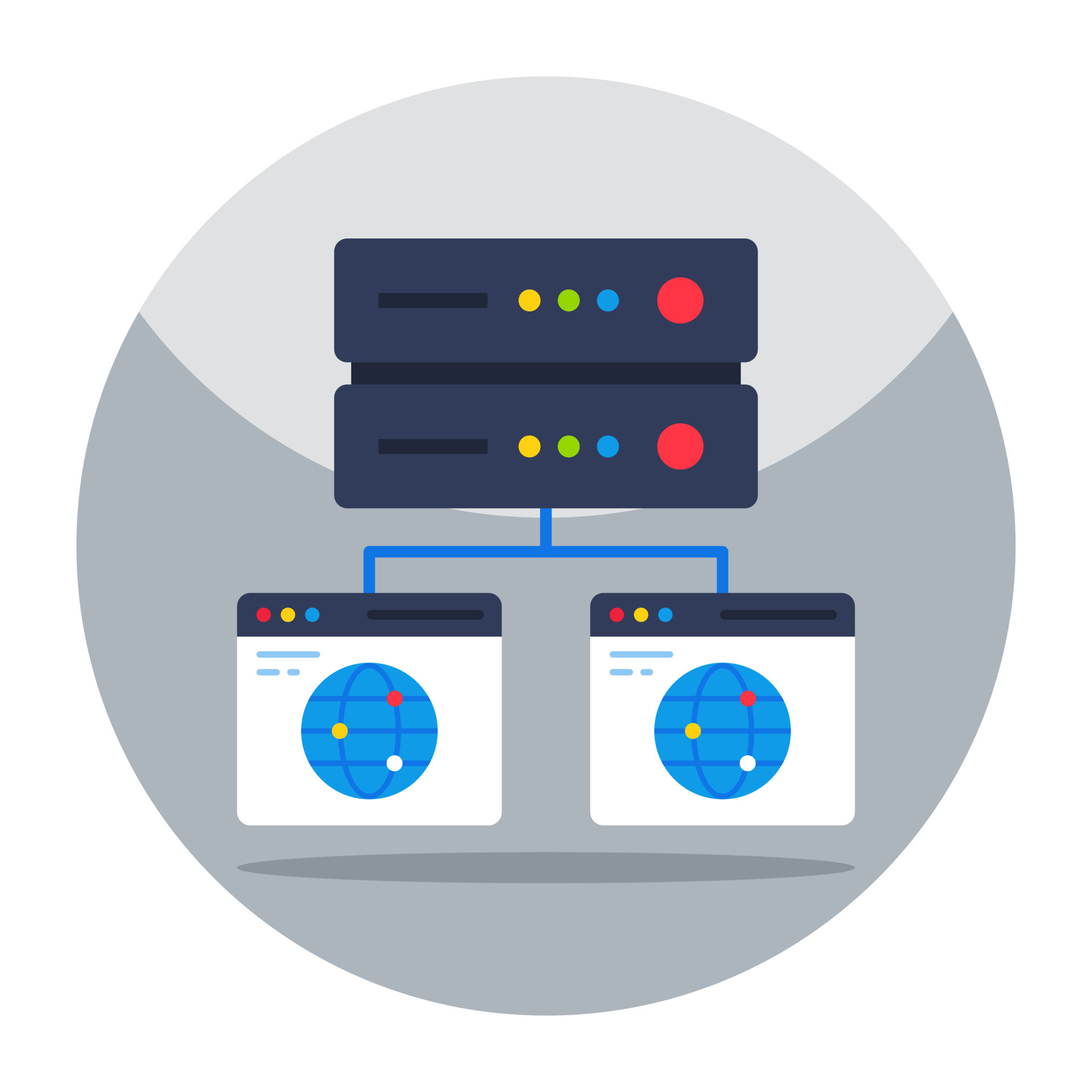 A Unique Design Icon Of Server Connection 13506449 Vector Art At Vecteezy