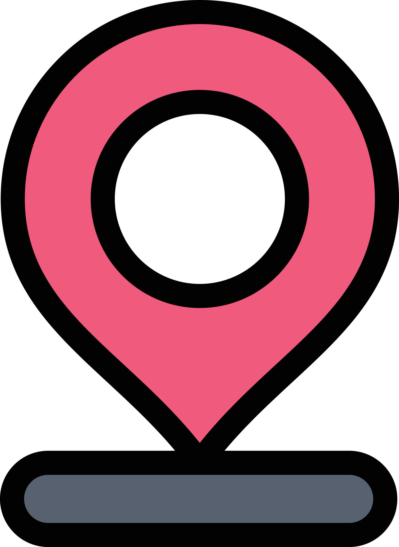 Location Map Marker Pin Flat Color Icon Vector Icon Banner Template