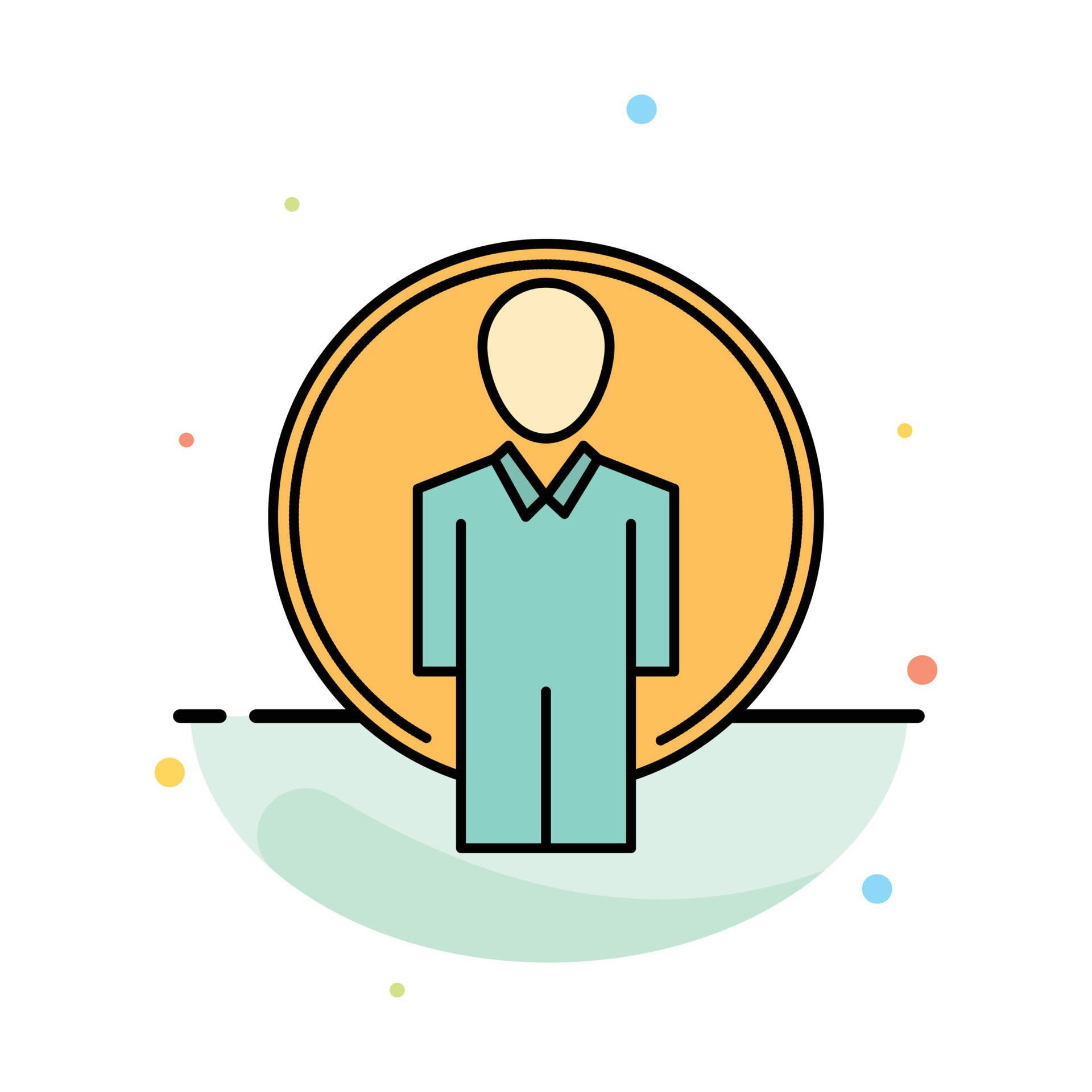 User Id Login Image Abstract Flat Color Icon Template 13509659 Vector