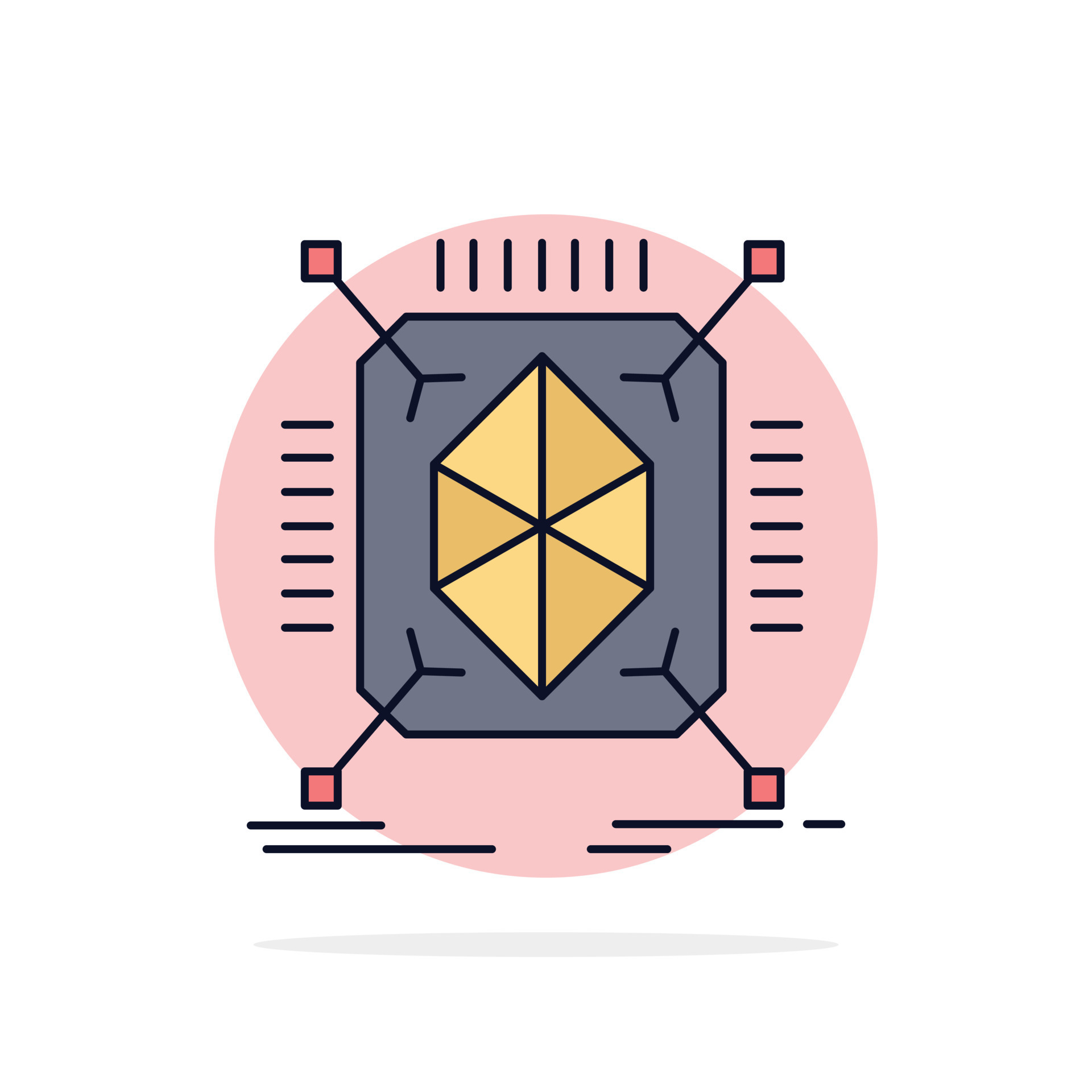 Object Prototyping Rapid Structure 3d Flat Color Icon Vector 13510679 Vector Art At Vecteezy