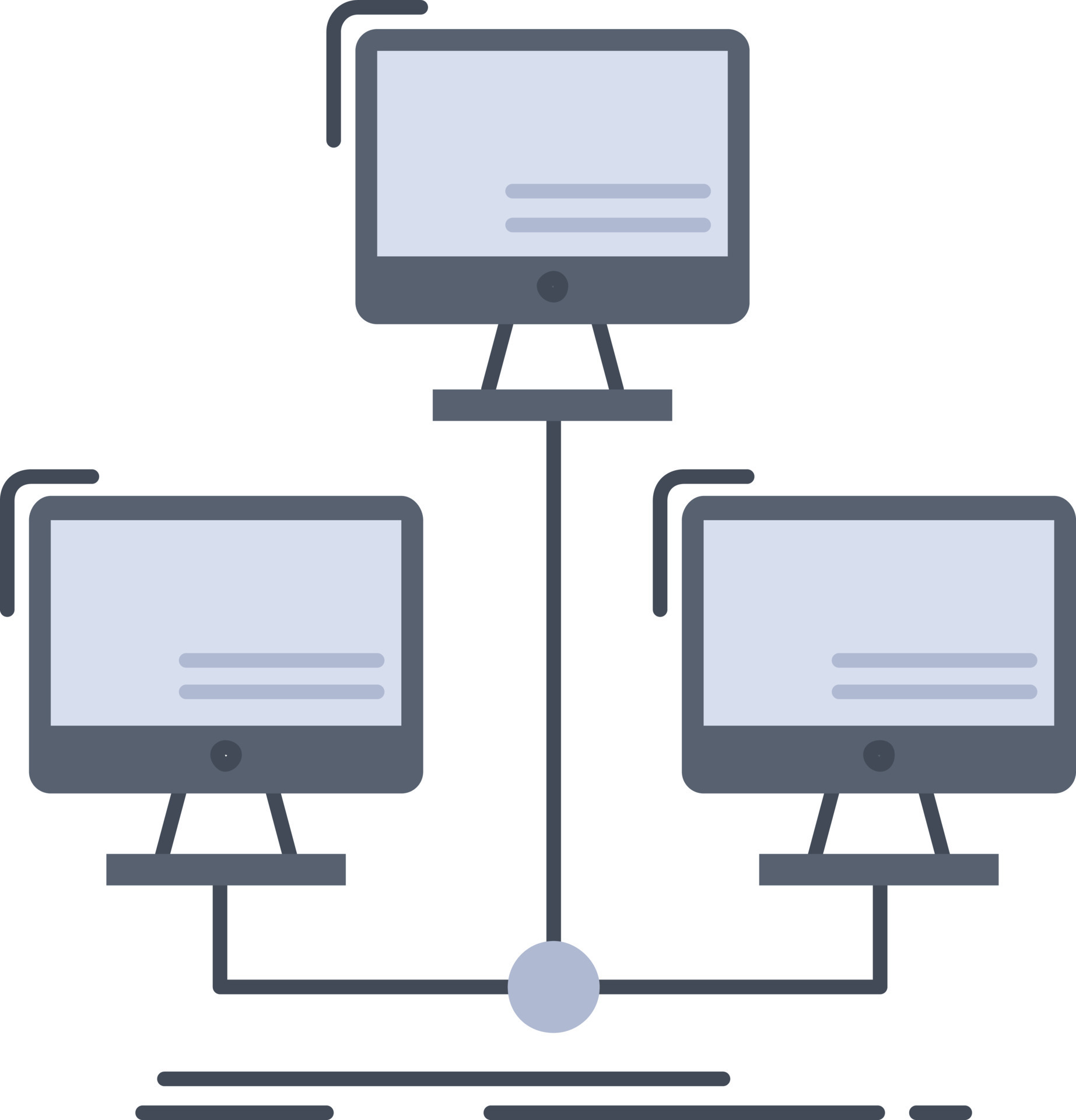Database Distributed Connection Network Computer Flat Color Icon Vector 13513030 Vector Art At