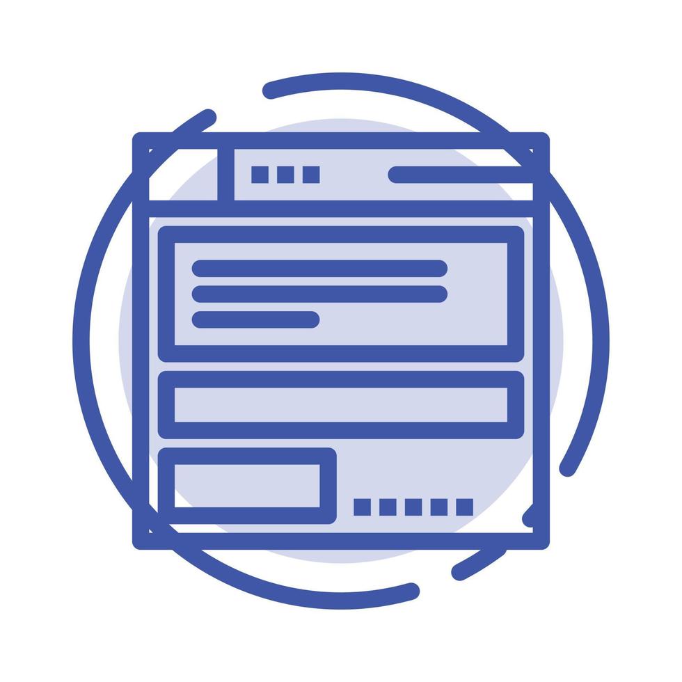 File Browser Computing Code Blue Dotted Line Line Icon 13514621 Vector
