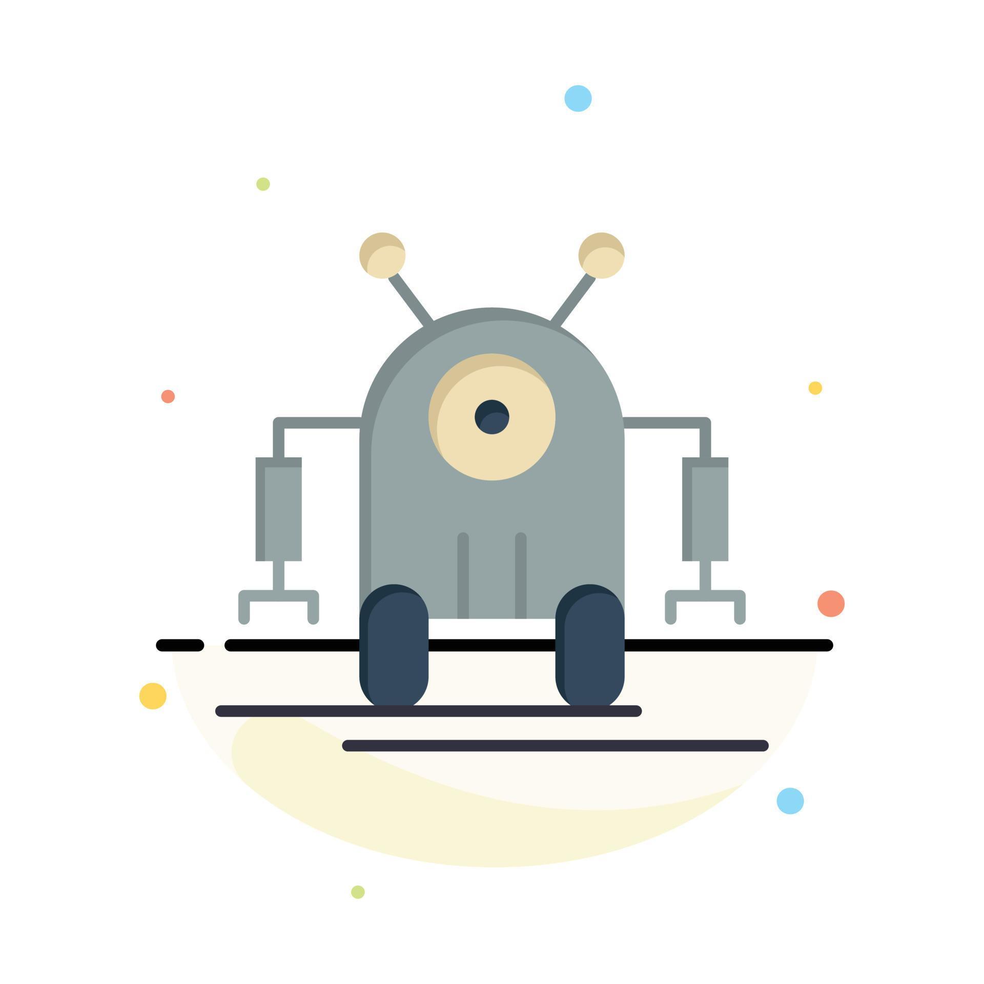 Human Robotic Robot Technology Abstract Flat Color Icon Template ...