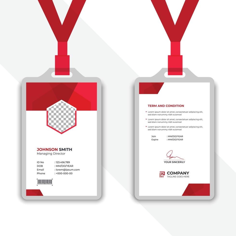 Modern And Creative Office Staff Id Card Design For Employee 13514841 modern-and-creative-office-staff-id-card-design-for-employee-13514841