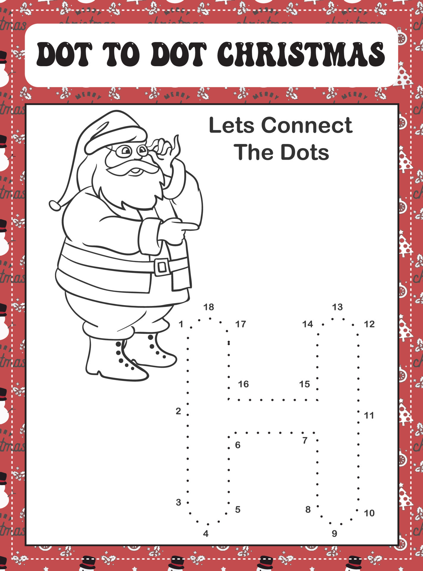 Dot to Dot Christmas Alphabet 13514984 Vector Art at Vecteezy