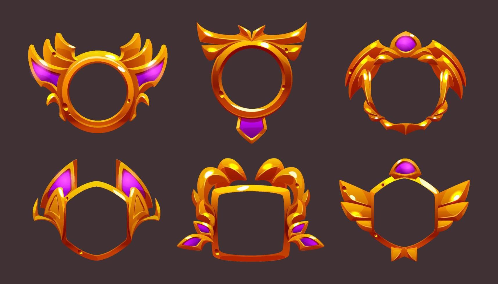 Ui game frames, gold round, square and hexagon 13515305 Vector Art at ... Ui game frames, gold round, square and hexagon 13515305 Vector Art at ...
