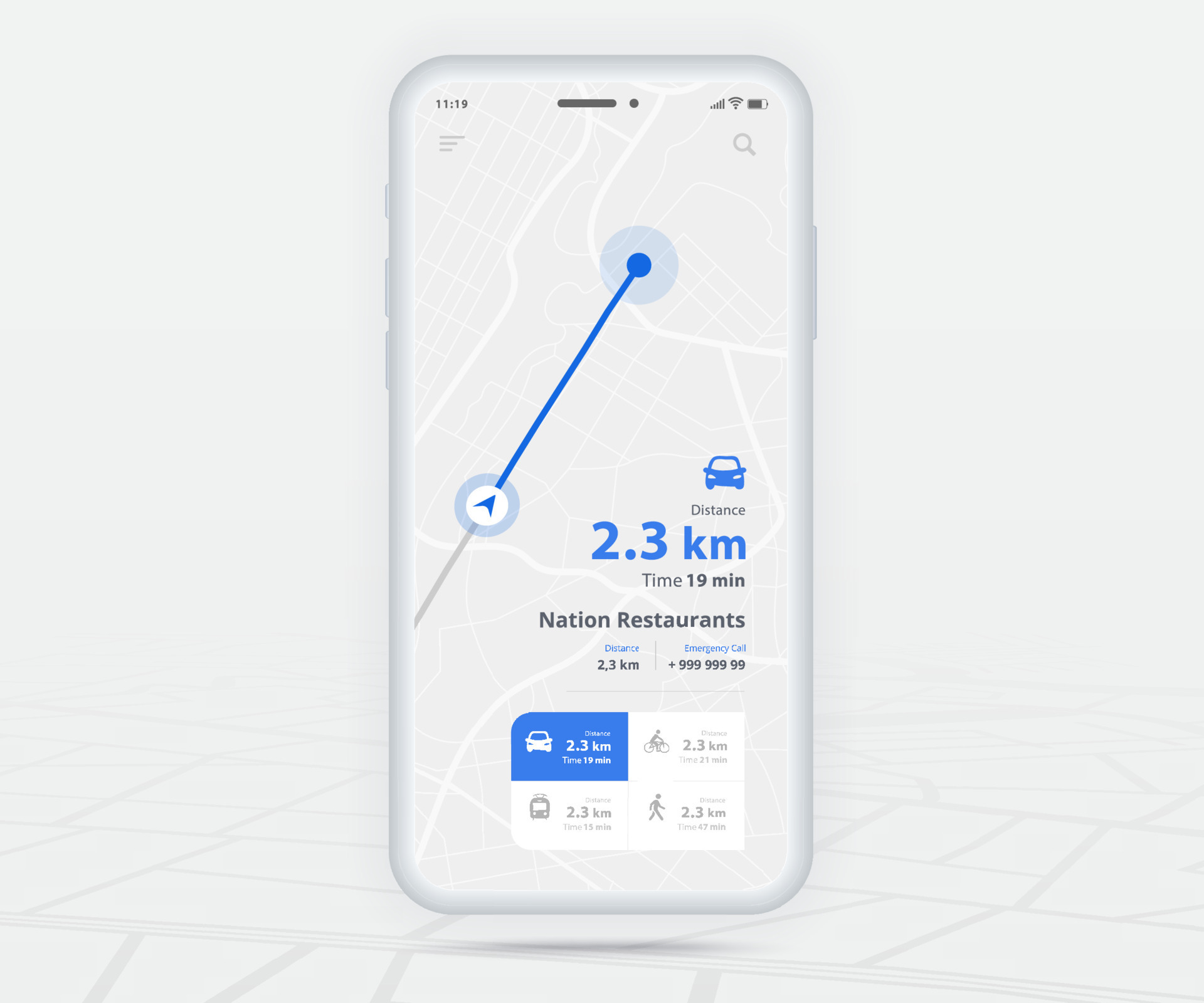 Map Gps Navigation App Ux Ui Concept Mobile Map Application Smartphone App Search Map