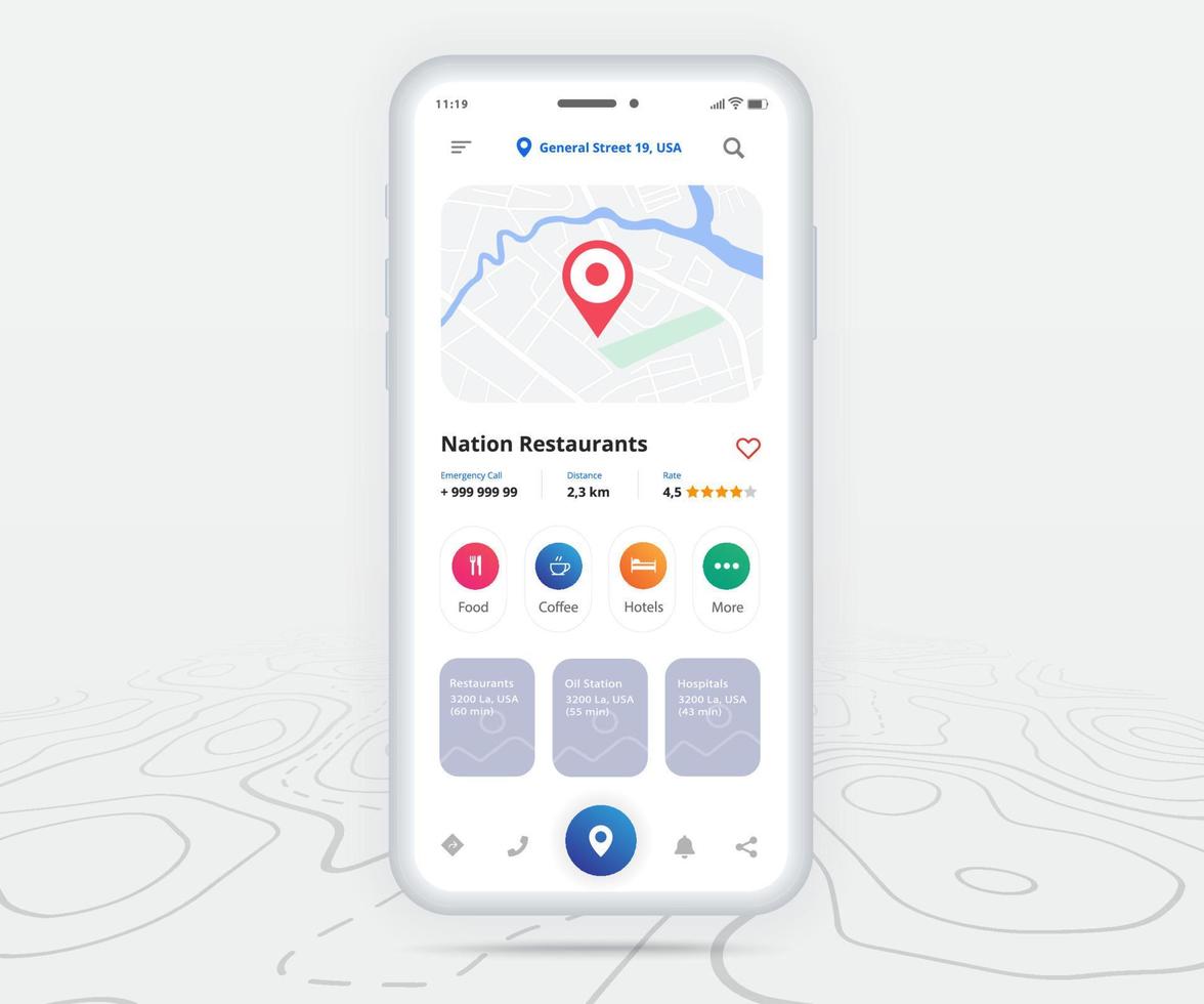 Map GPS navigation, Smartphone map application and red pinpoint screen ... Map GPS navigation, Smartphone map application and red pinpoint screen ...
