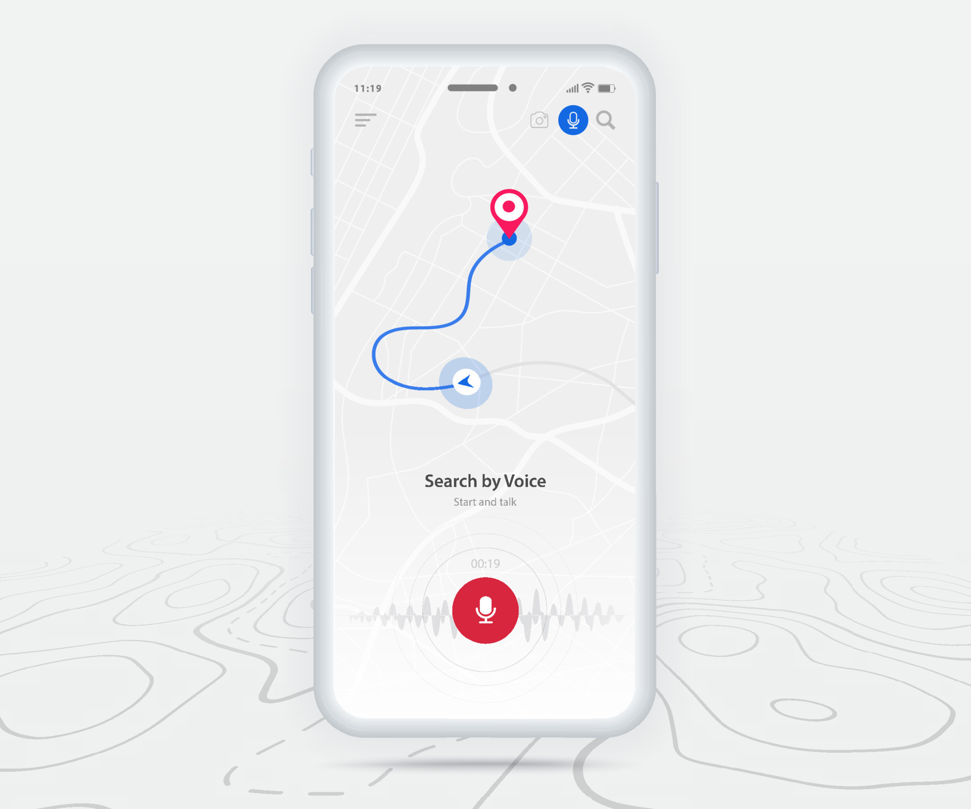 Map Gps Navigation Ux Ui Concept Smartphone Map Application