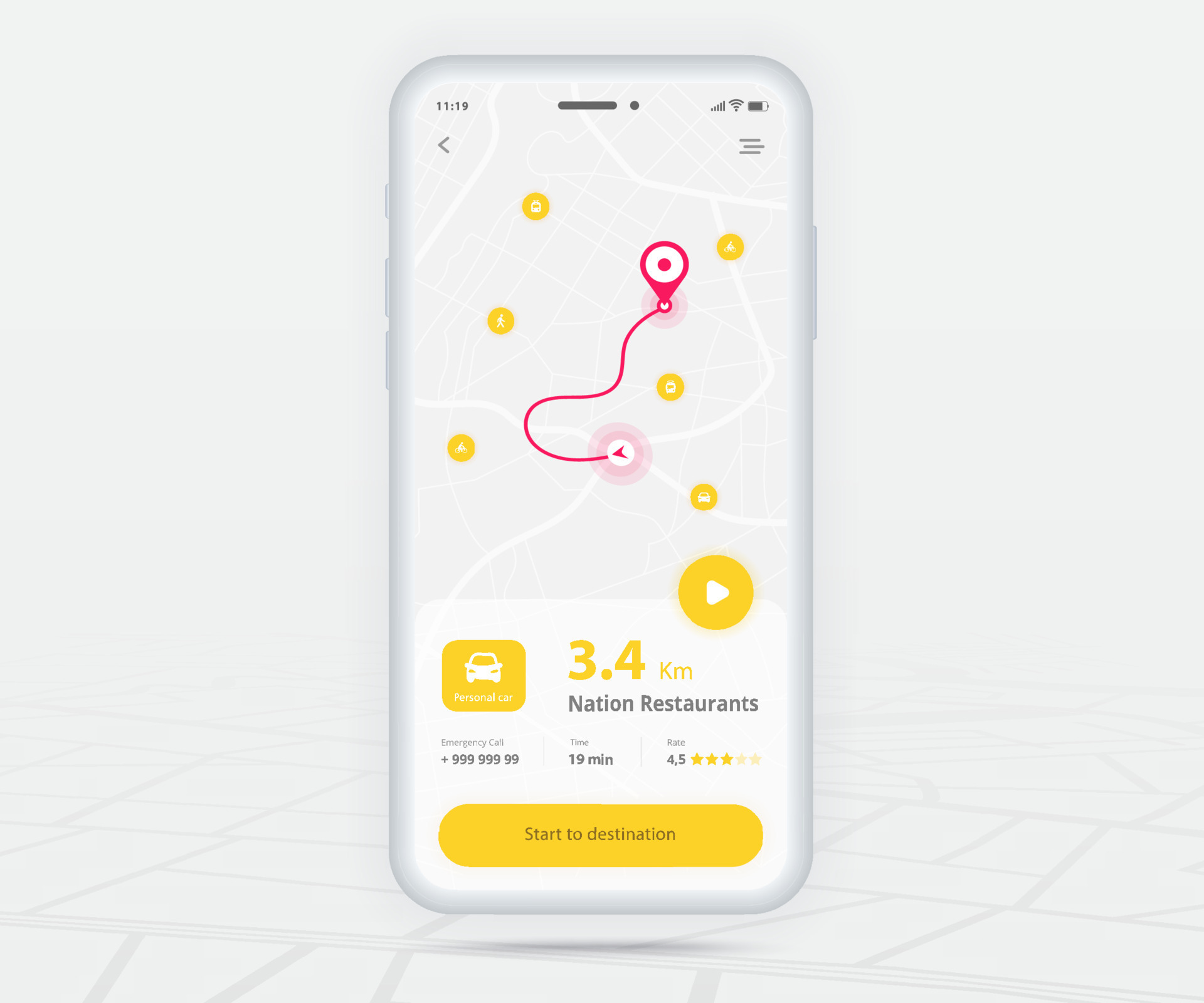 Map GPS navigation app ux ui concept, Mobile map application ... Map GPS navigation app ux ui concept, Mobile map application ...