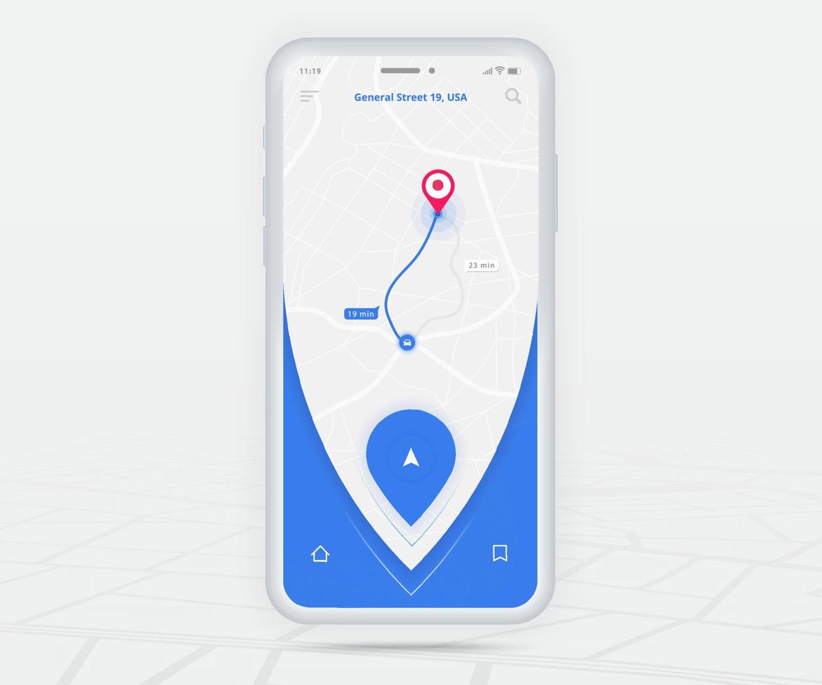 Map Gps Navigation App Ux Ui Concept Mobile Map Application Smartphone App Search Map