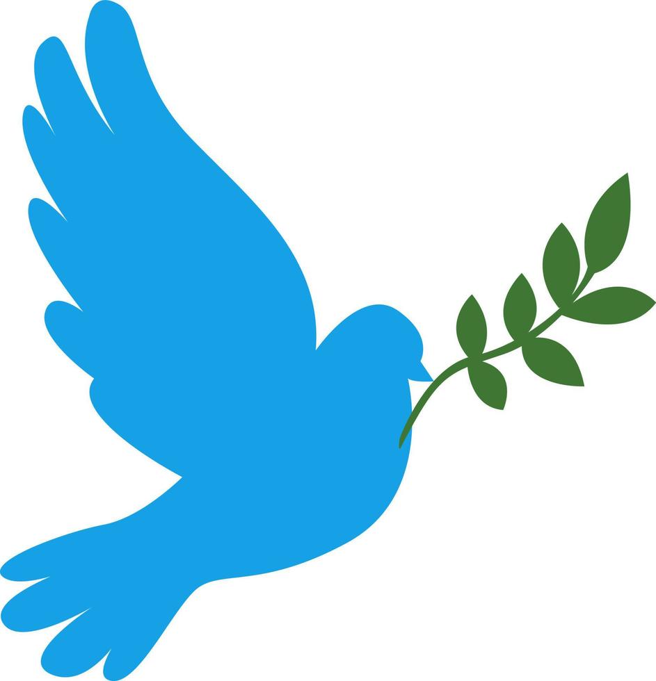 Blue Dove Illustration Vector On White Background 13519671 Vector Art At Vecteezy
