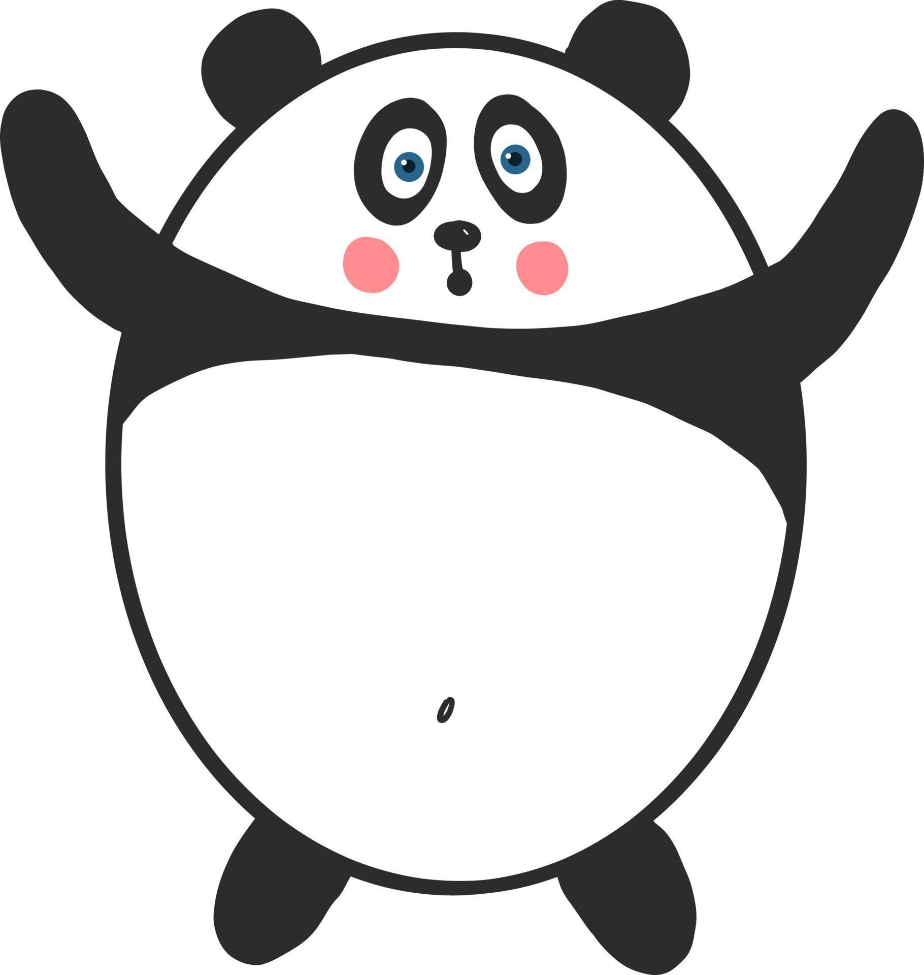 Fat panda, illustration, vector on white background. 13520600 Vector Art at Vecteezy