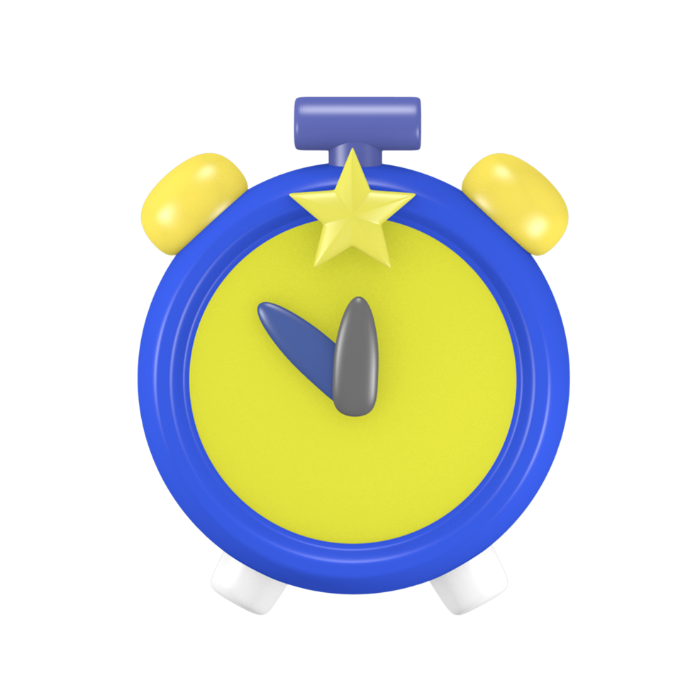 3d Rendering Cute New Year Party Icon Alarm Clock 13520669 Png