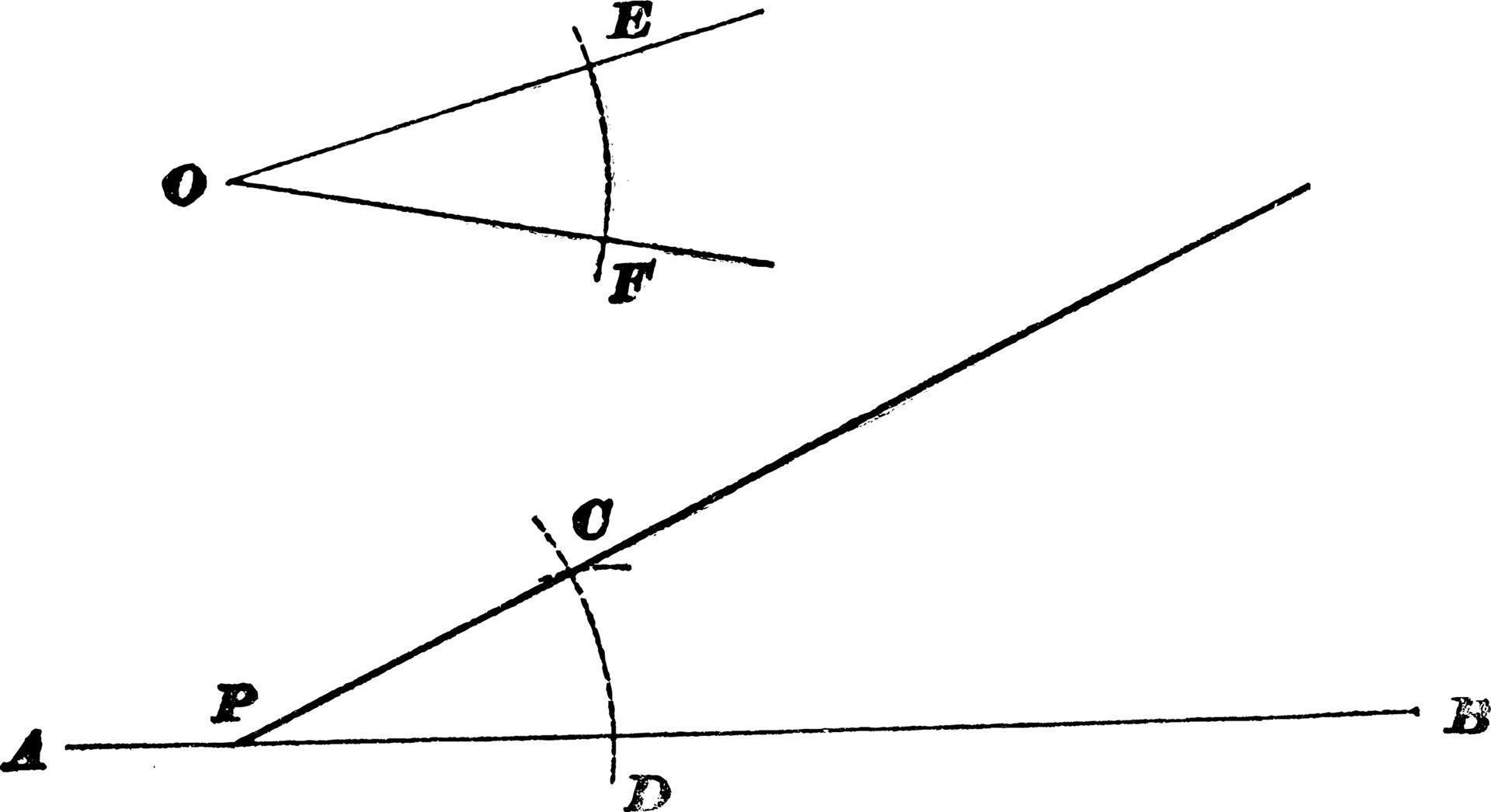 Angle Between Two Lines Vintage Illustration 13521309 Vector Art At Vecteezy