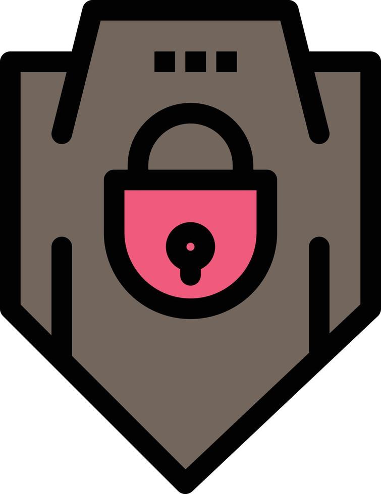 Internet Password Shield Web Security Flat Color Icon Vector Icon Banner Template 13523975