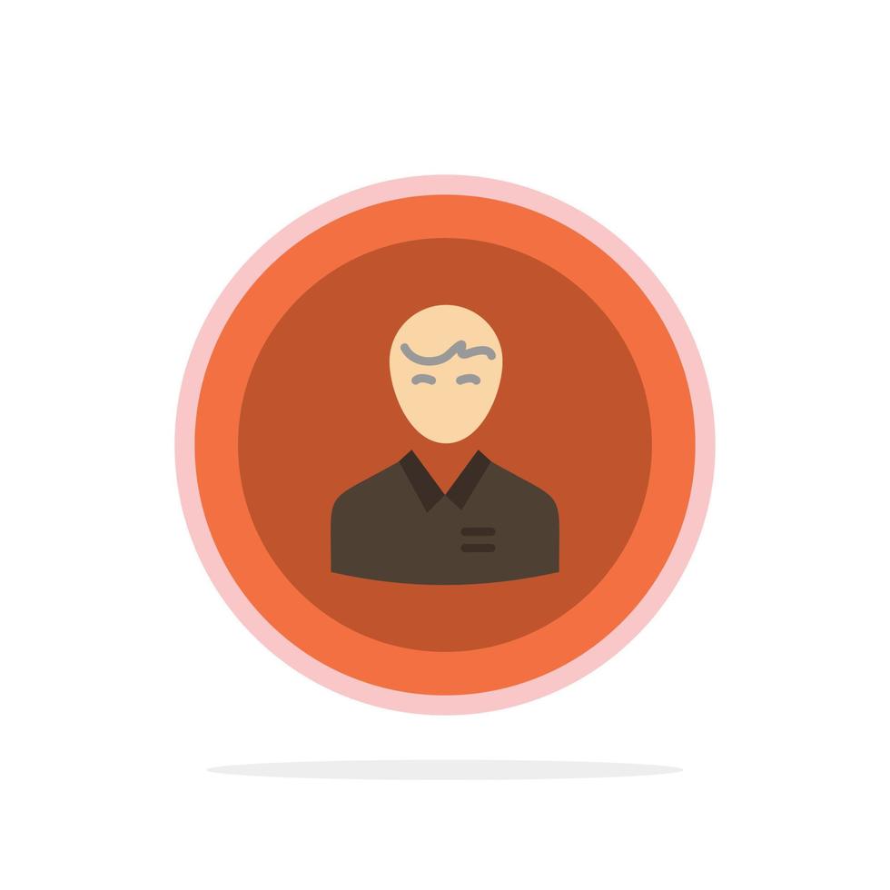 Avatar Business Human Man Person Profile User Abstract Circle Background Flat Color Icon