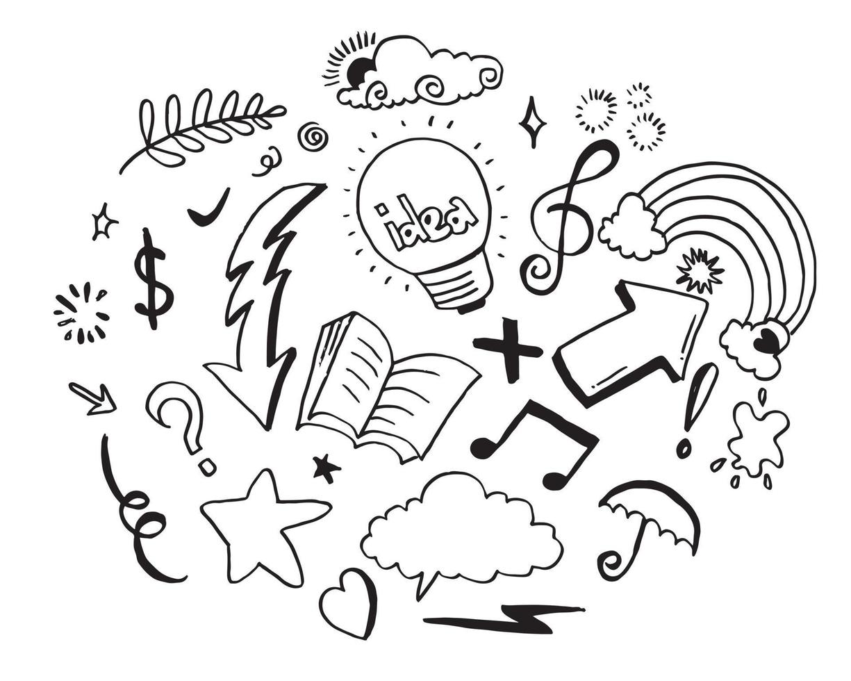 creative art doodle design concept, business concept illustration and ...