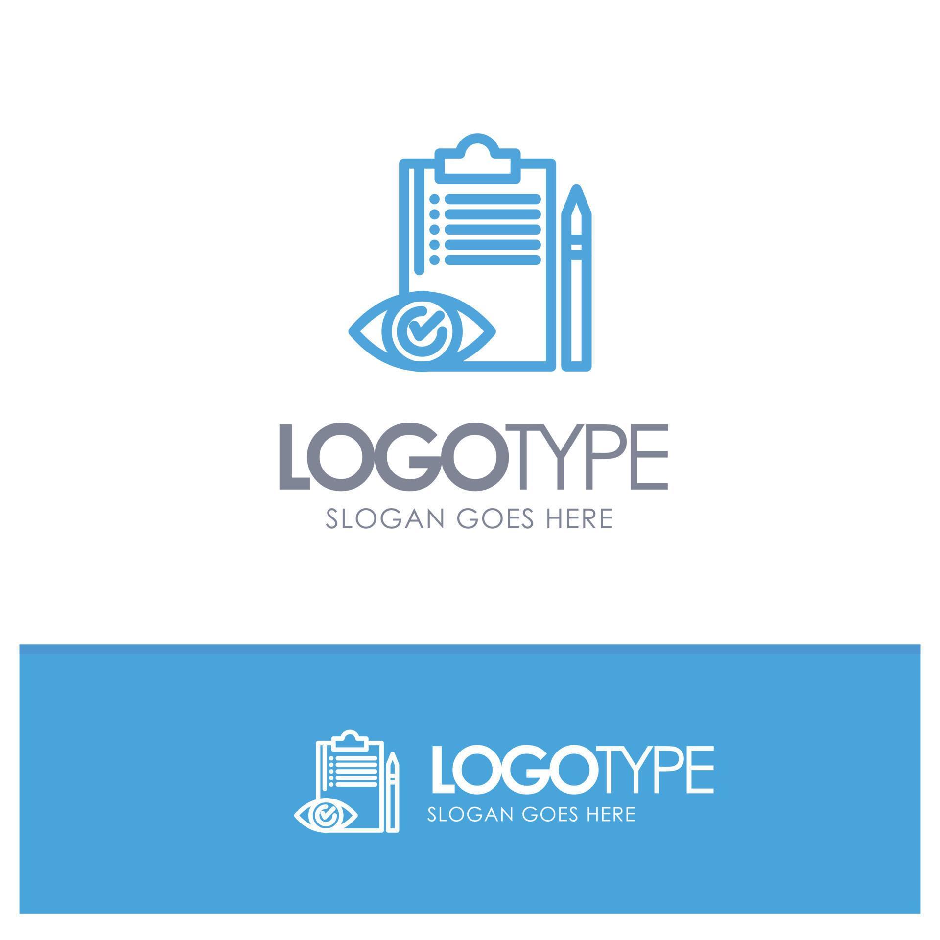 Quality Control Backlog Checklist Control Plan Blue Outline Logo With Place For Tagline 13525771