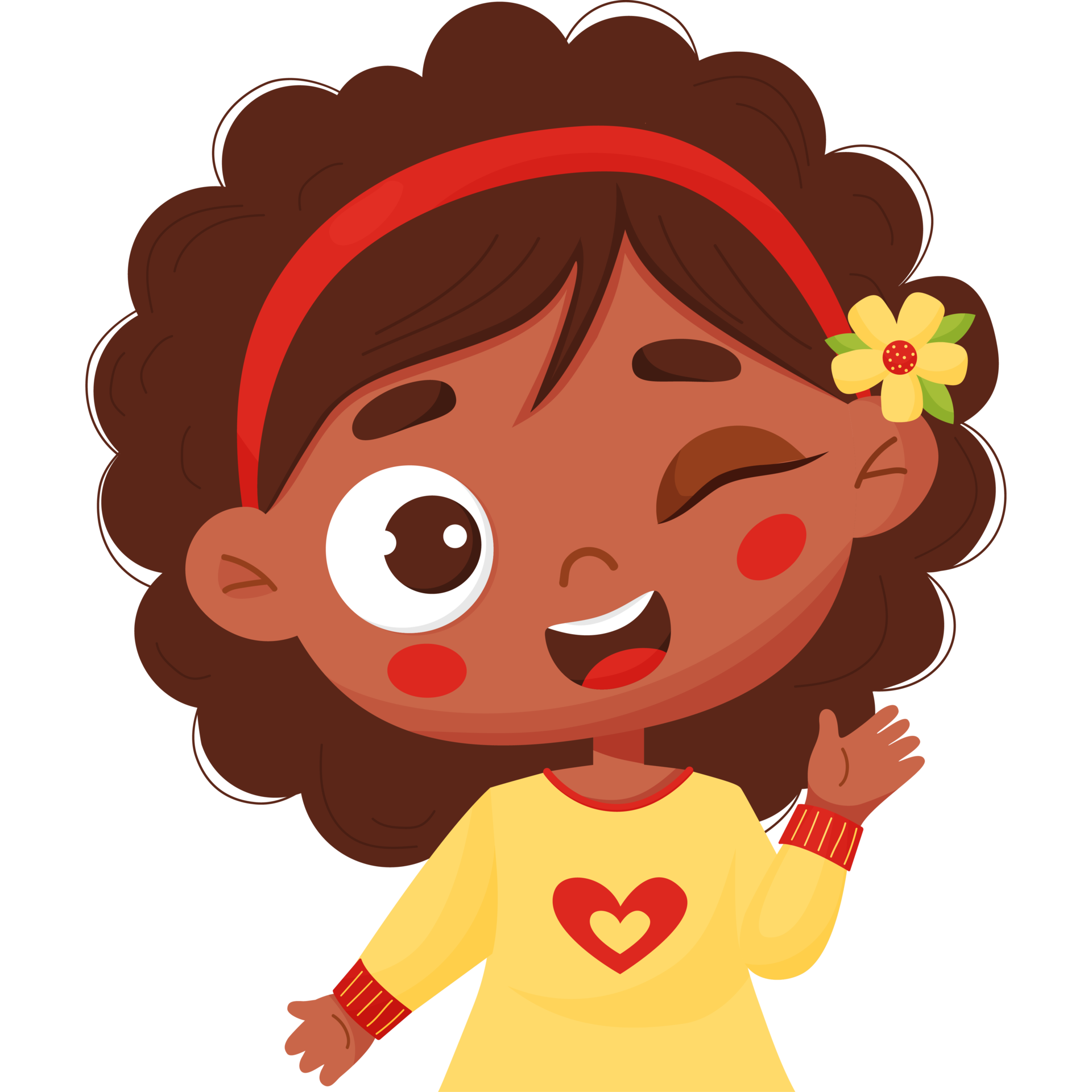 Garota Negra Piscando Cara De Emoção 13528235 Png