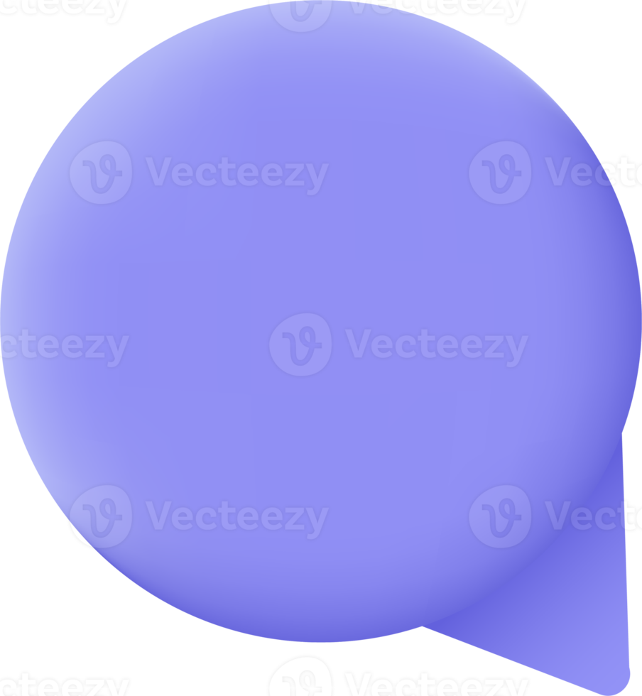 3D speech bubble illustration. 13528773 PNG