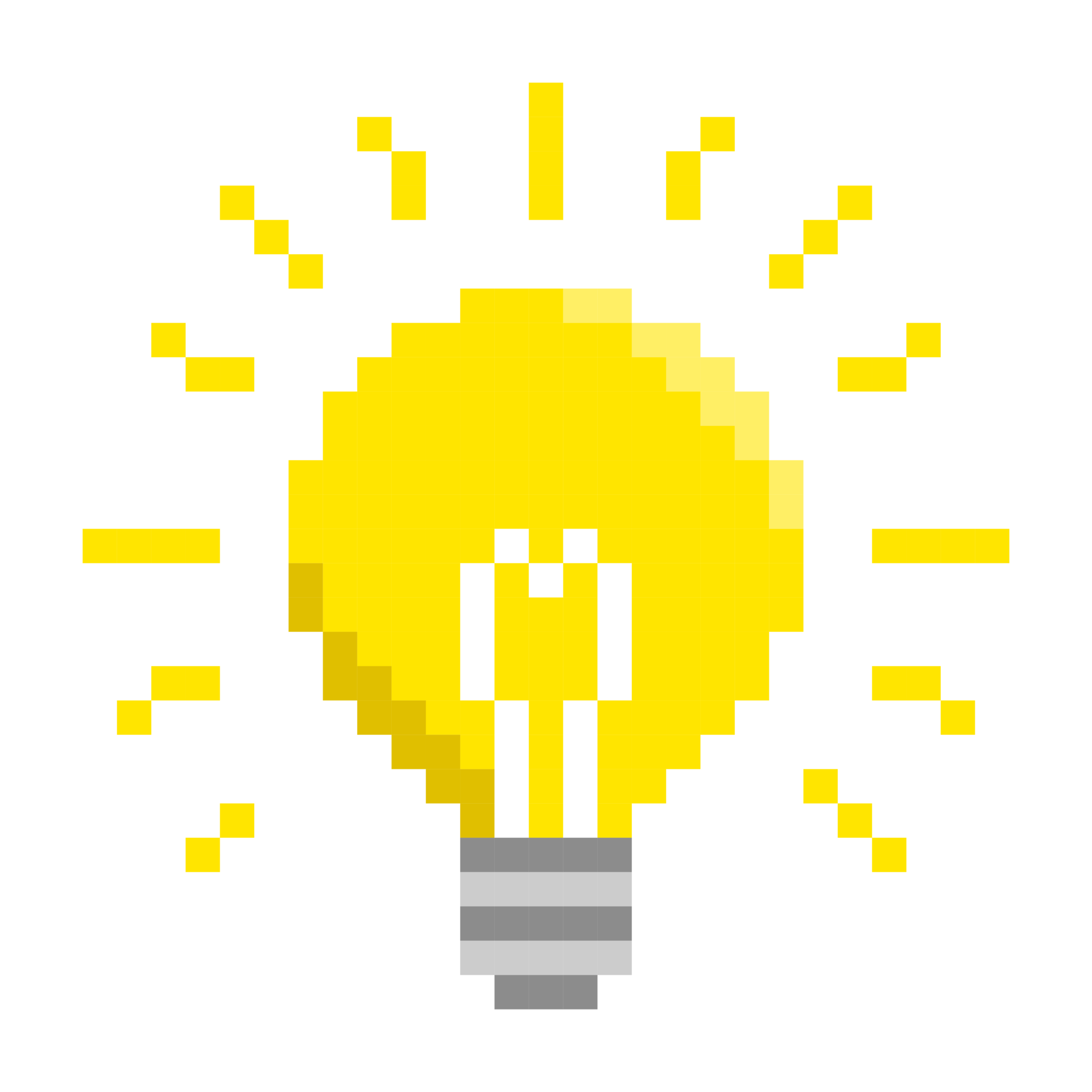 Light Bulb Pixel Art Concept 13528891 PNG