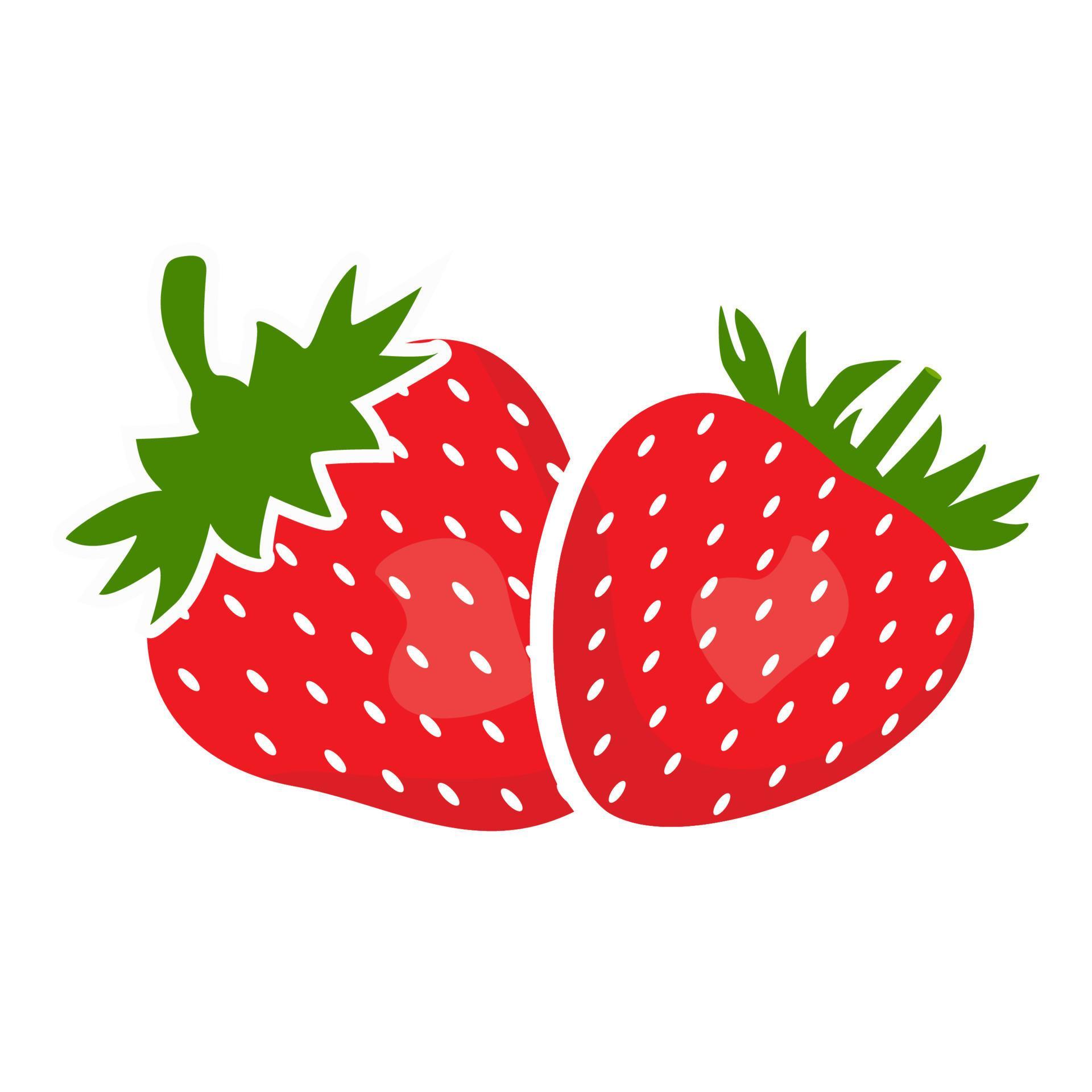 Vector Illustration Of Strawberry Fruit Food Object Strawberry Garden