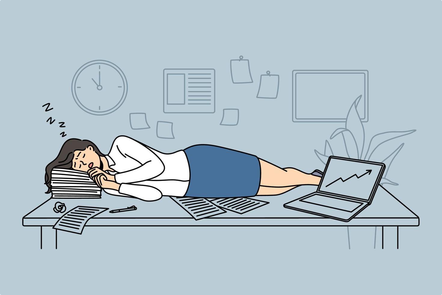 Exhausted Woman Clipart