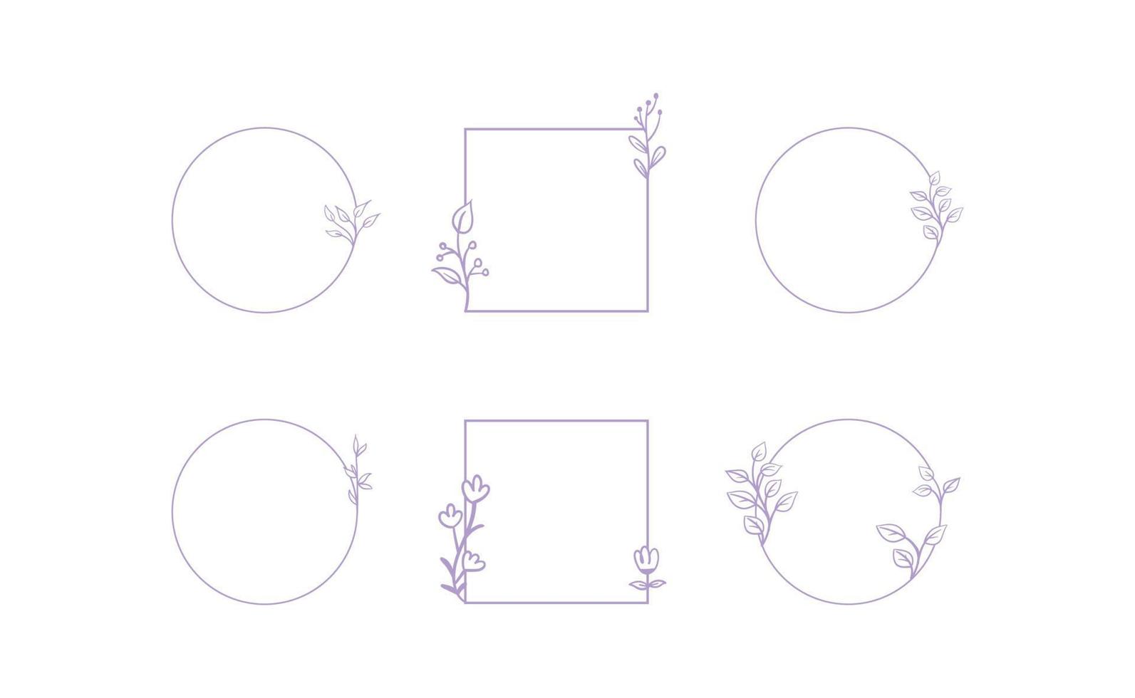 Floral frames. Wreath decorative borders. 13530658 Vector Art at Vecteezy