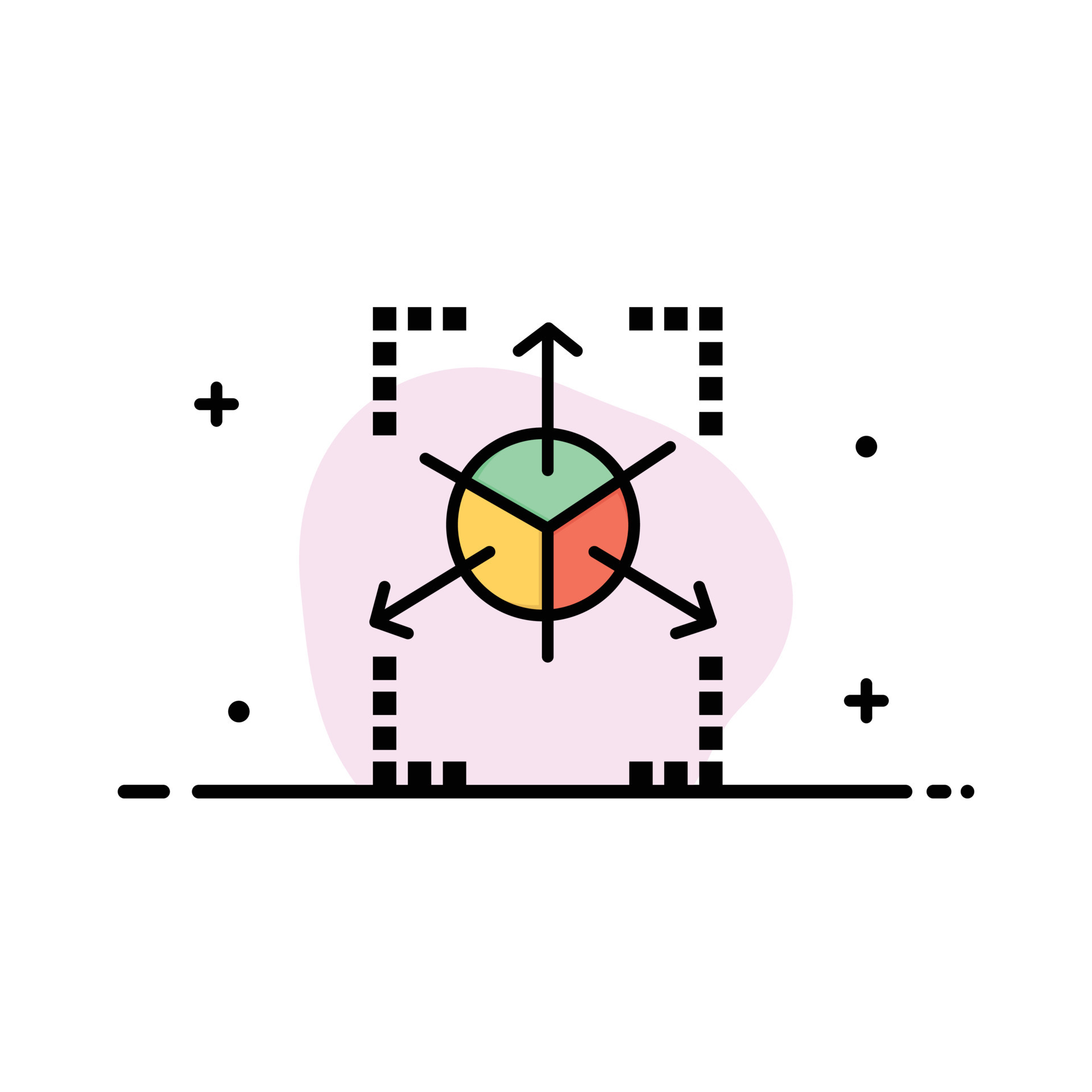 Prototype Grid Database Chart Business Flat Line Filled Icon Vector Banner Template 13532174