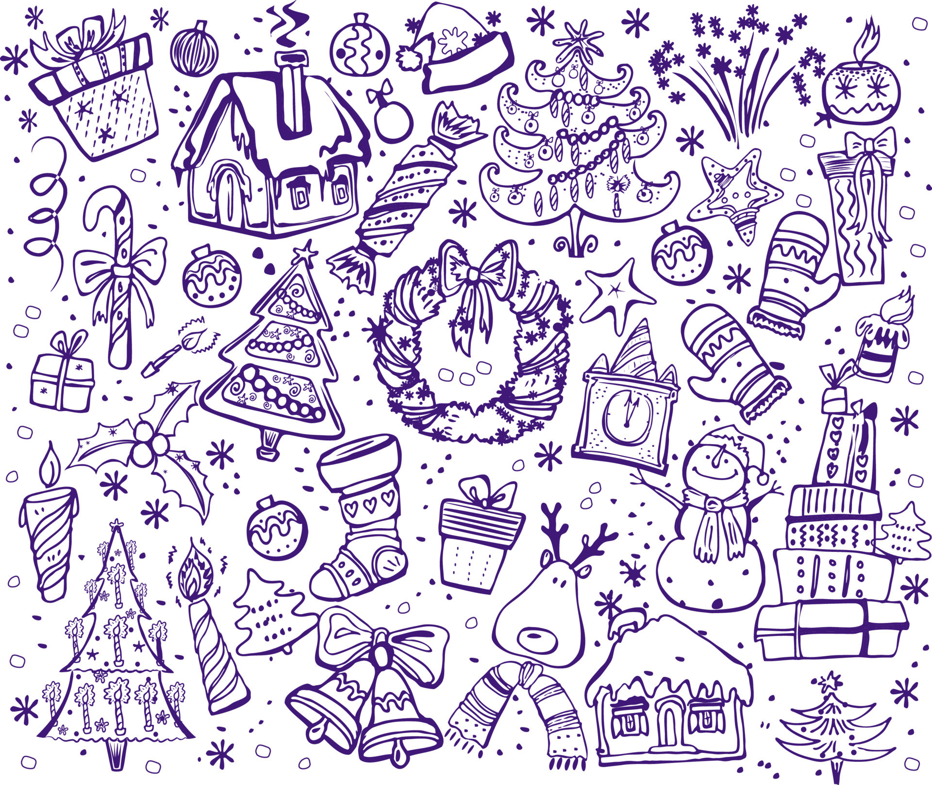 New year and christmas set 13533313 Vector Art at Vecteezy